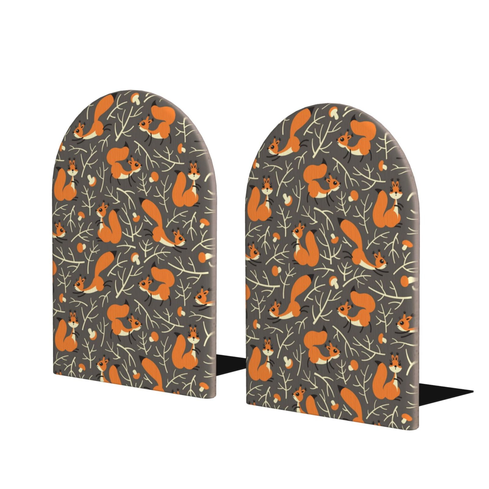 Hirioo Fox And Mushroom for Bookends Decorative Bookends for Shelves ...
