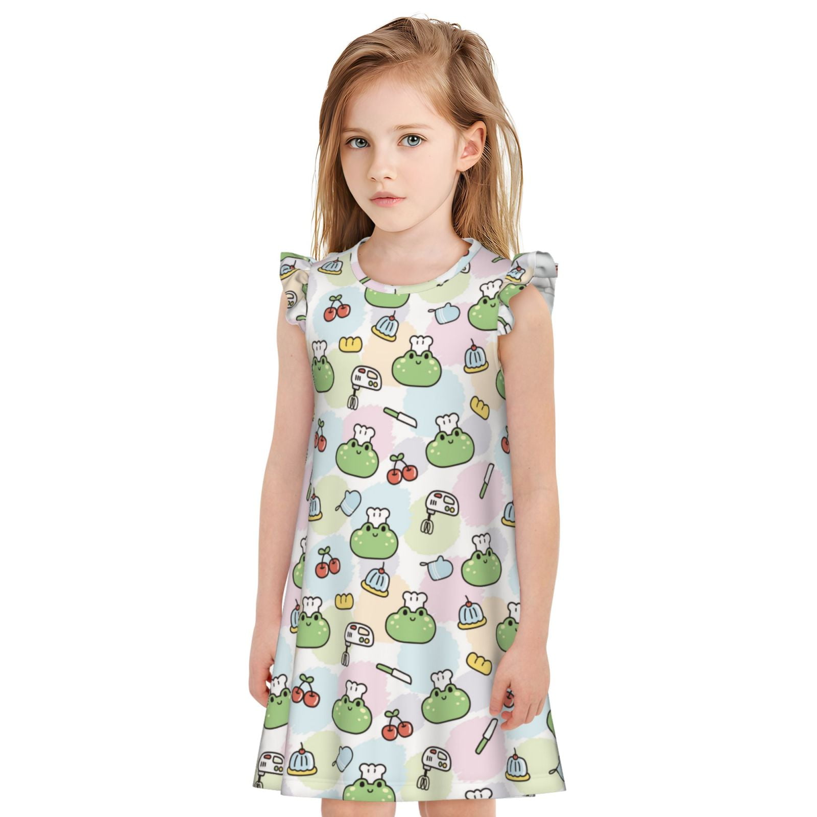 Hirioo Frog Wear Chef Hat for Girl Nightgown Pajamas Dress Sleepwear ...