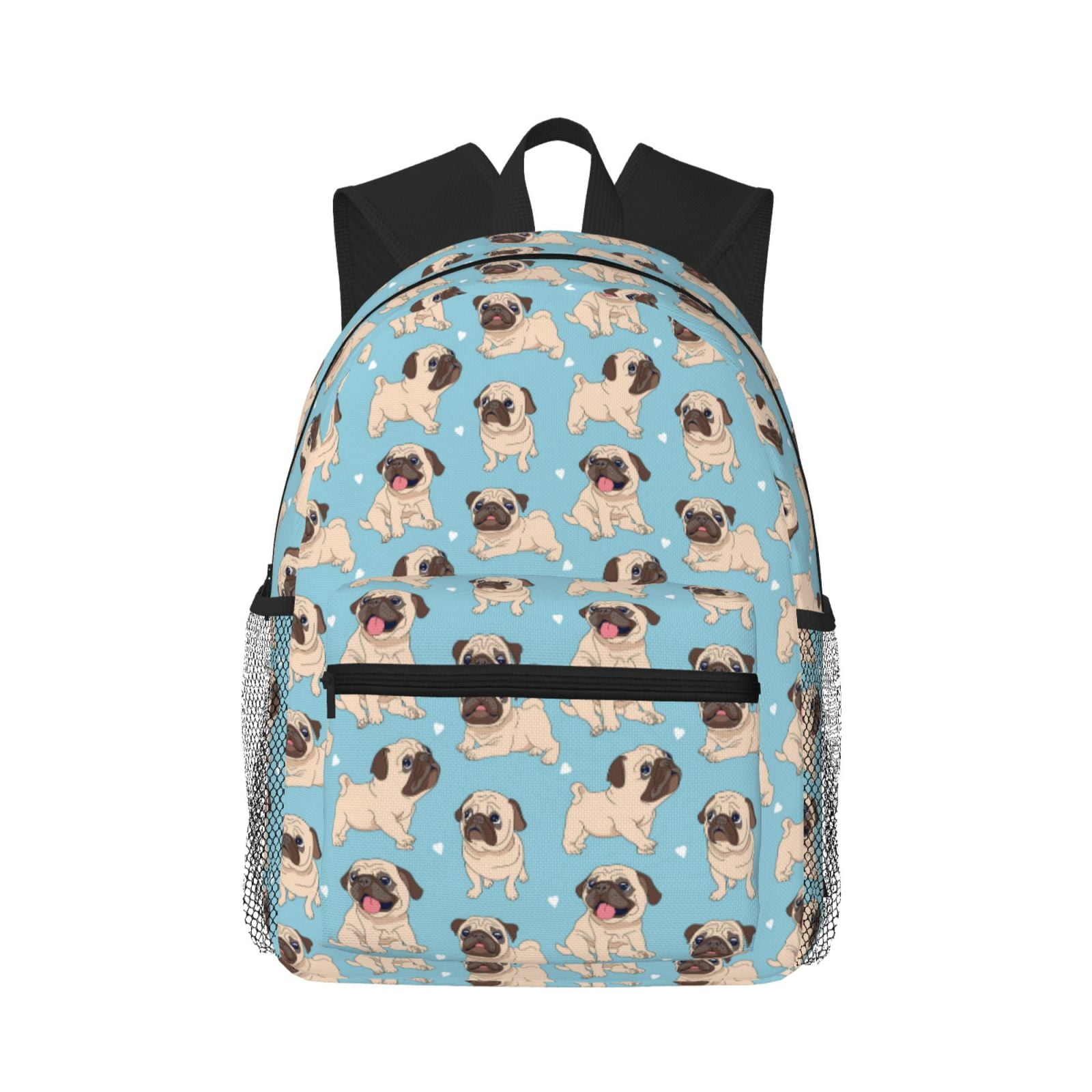 Hirioo Funny Cartoon Pugs for Casual Backpack College Backpack Laptop ...