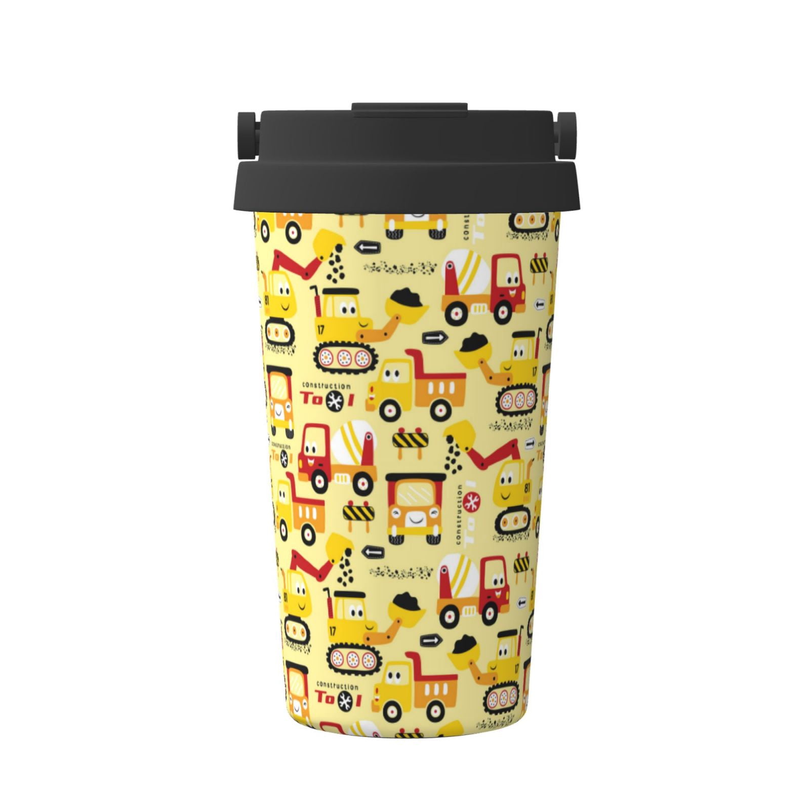 Hirioo Funny Construction Vehicles for Coffee Travel Mug Insulated ...