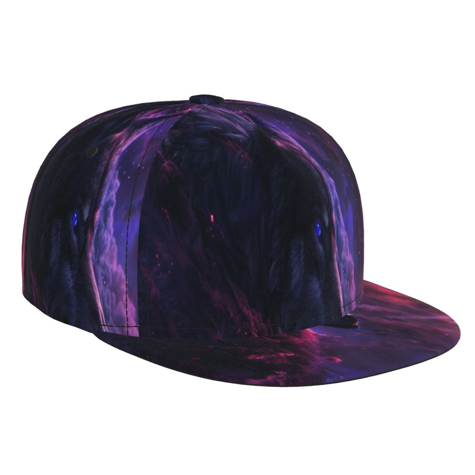 Hirioo Galactic Wolf Stare for Baseball Cap Men Cap Flat Brim for Men ...