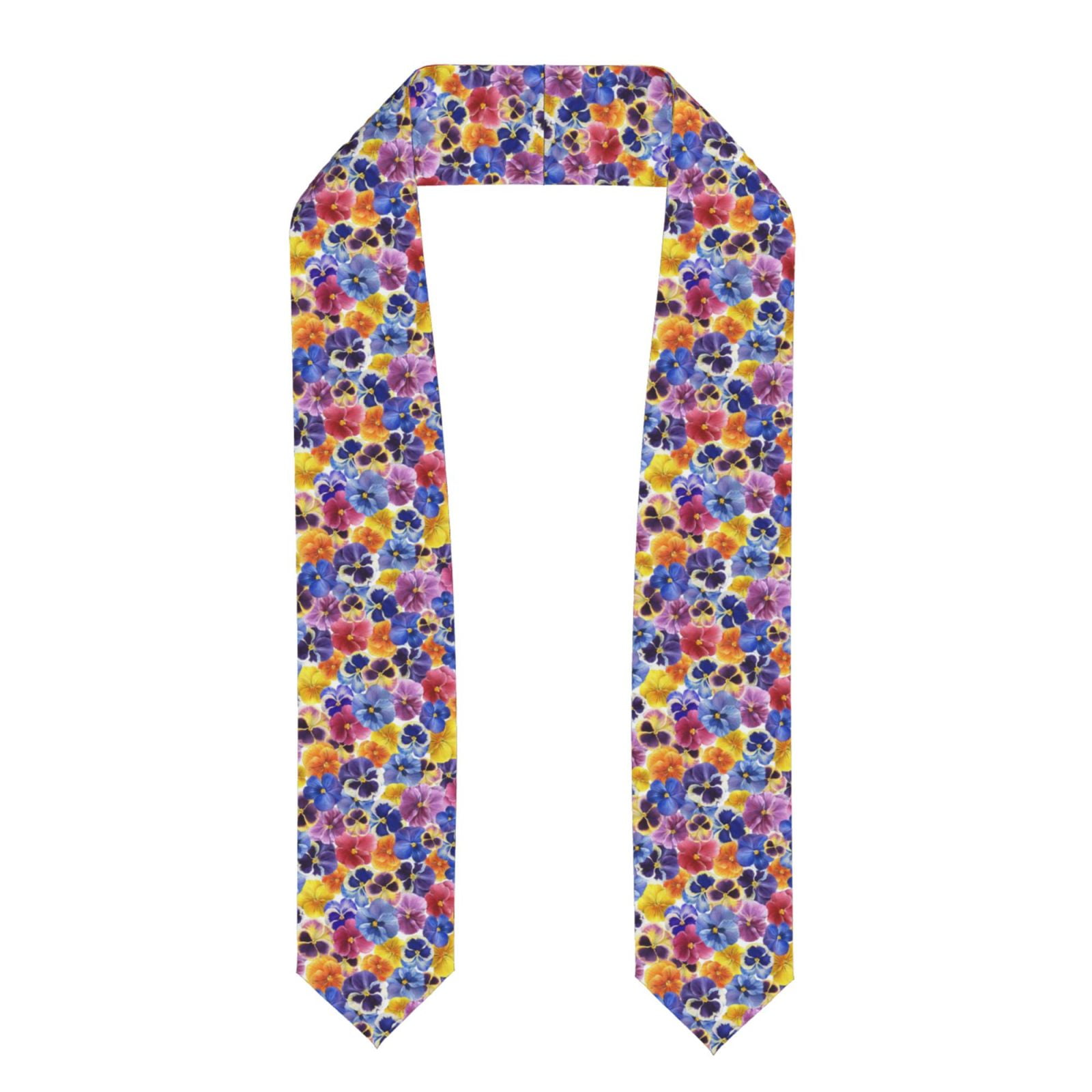 Hirioo The Garden Tricolor Pansy Flower for 72" Graduation Shawl Stole ...