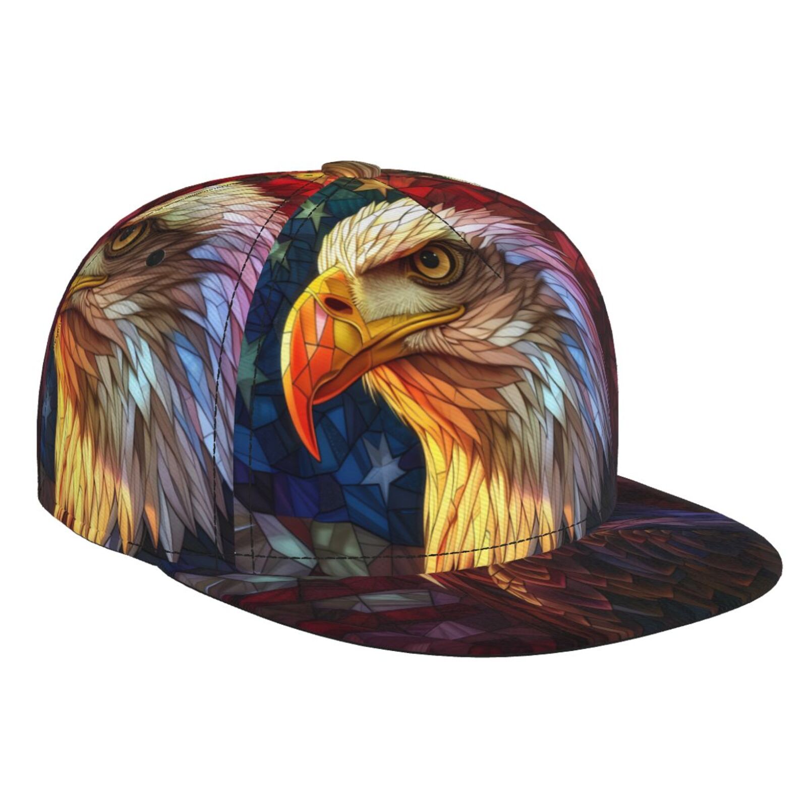 Hirioo Geometric American Bald Eagle for Baseball Cap Men Cap Flat Brim ...