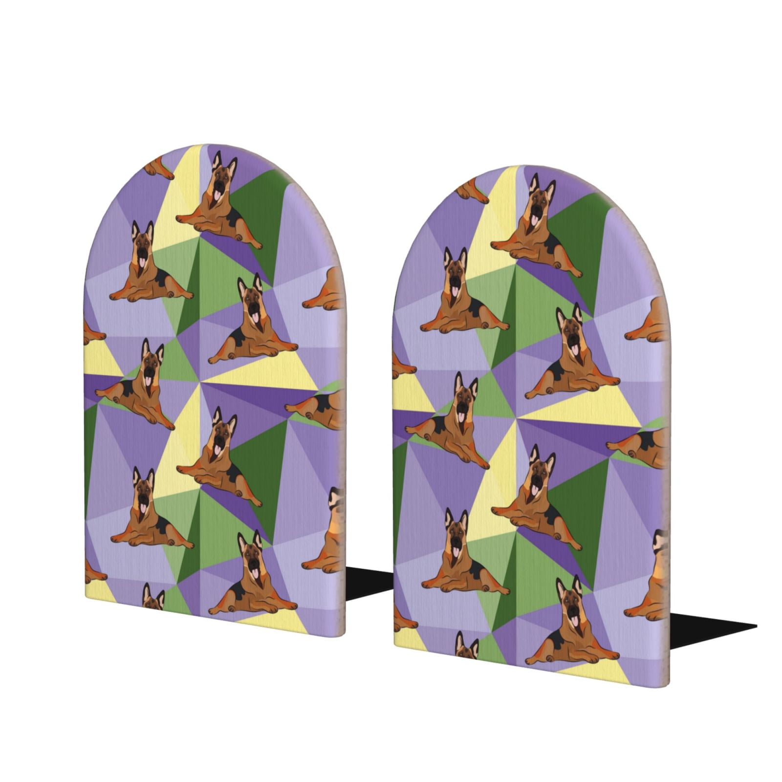 Hirioo German Shepherd Dog for Bookends Decorative Bookends for Shelves ...