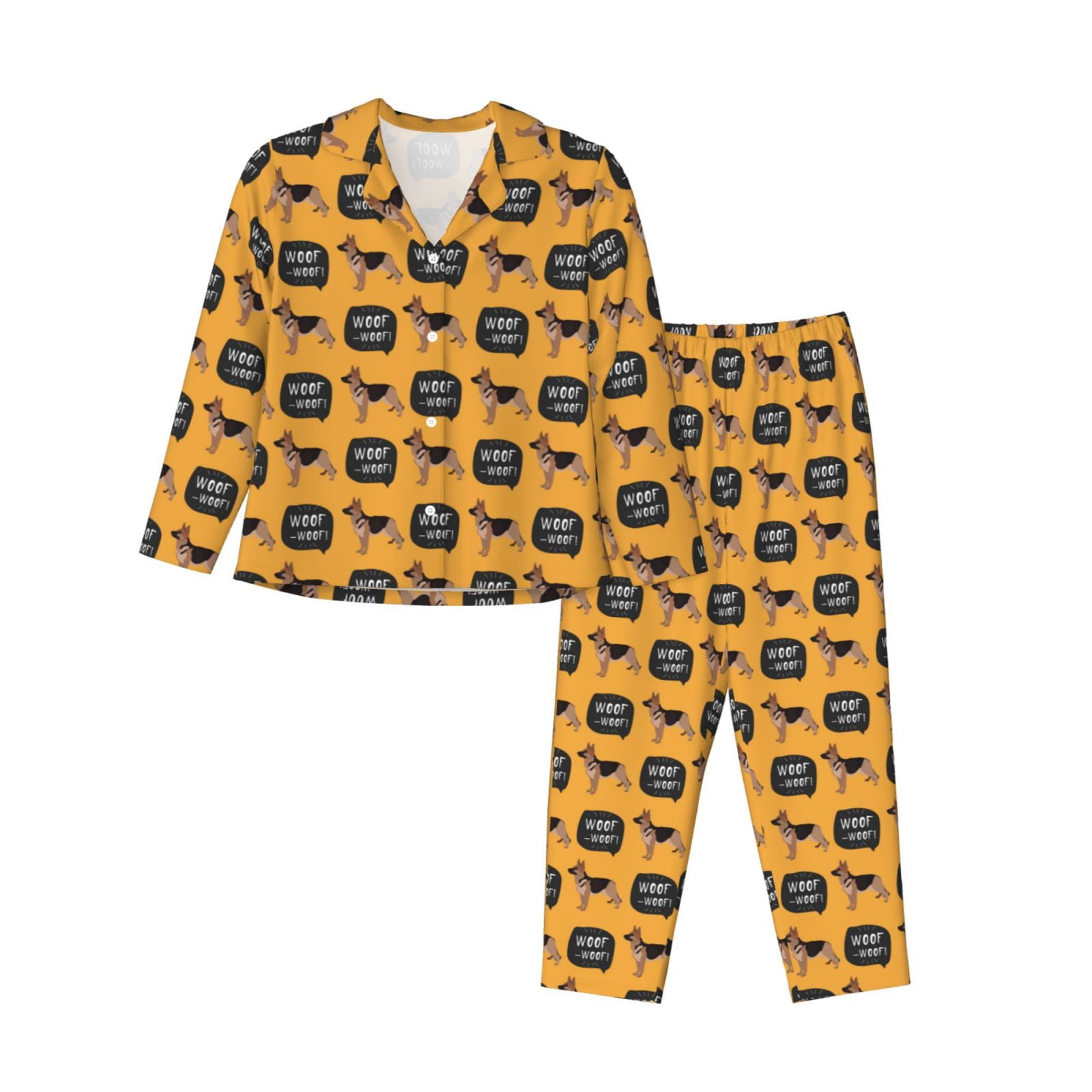 Hirioo German Shepherd Woof for Women's Pajama Sets 2 Piece Pjs Women's ...