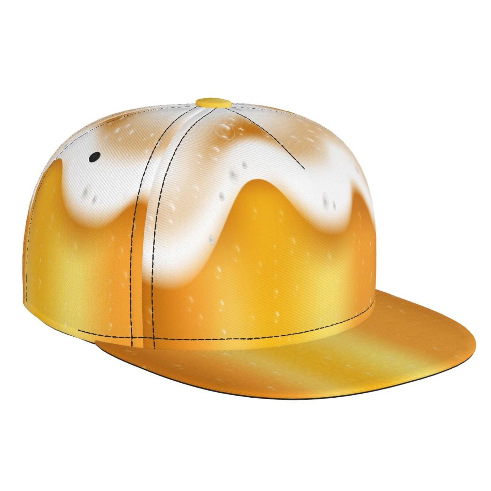 Hirioo Golden Beer for Baseball Cap Men Cap Flat Brim for Men Women ...