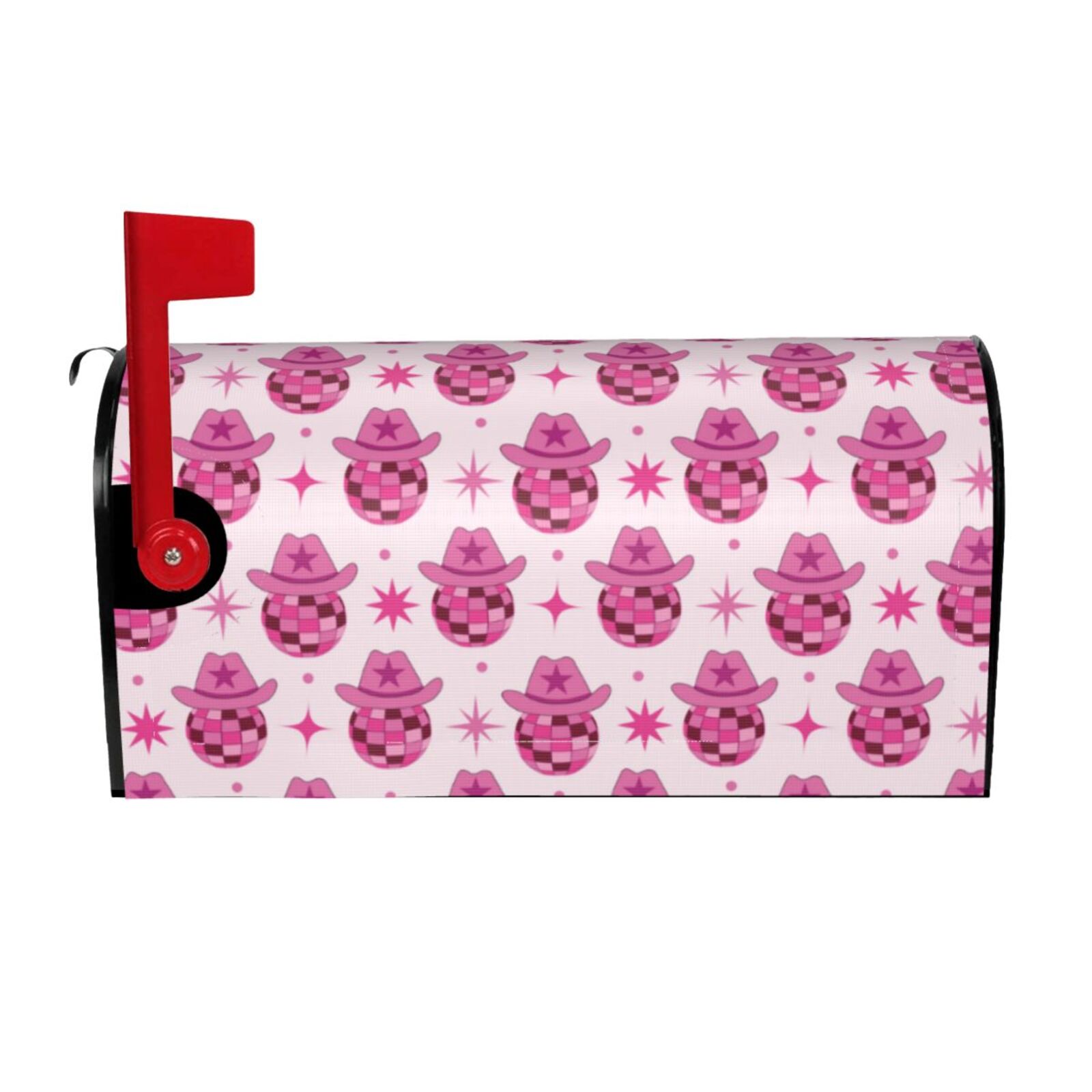 Hirioo Groovy Pink Disco Balls for Magnetic, Waterproof Mailbox Cover ...