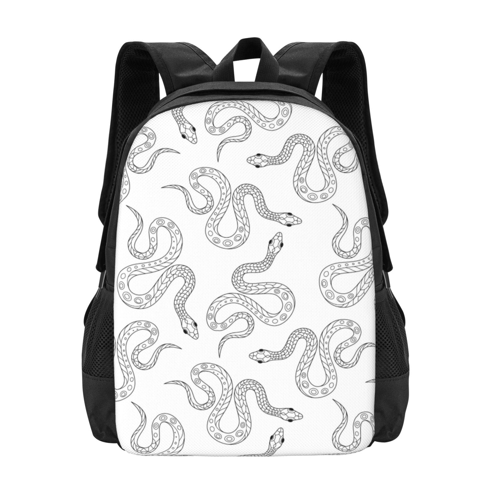 Hirioo Hand Drawn Snake for Minimalist Backpack Large Capacity Backpack ...