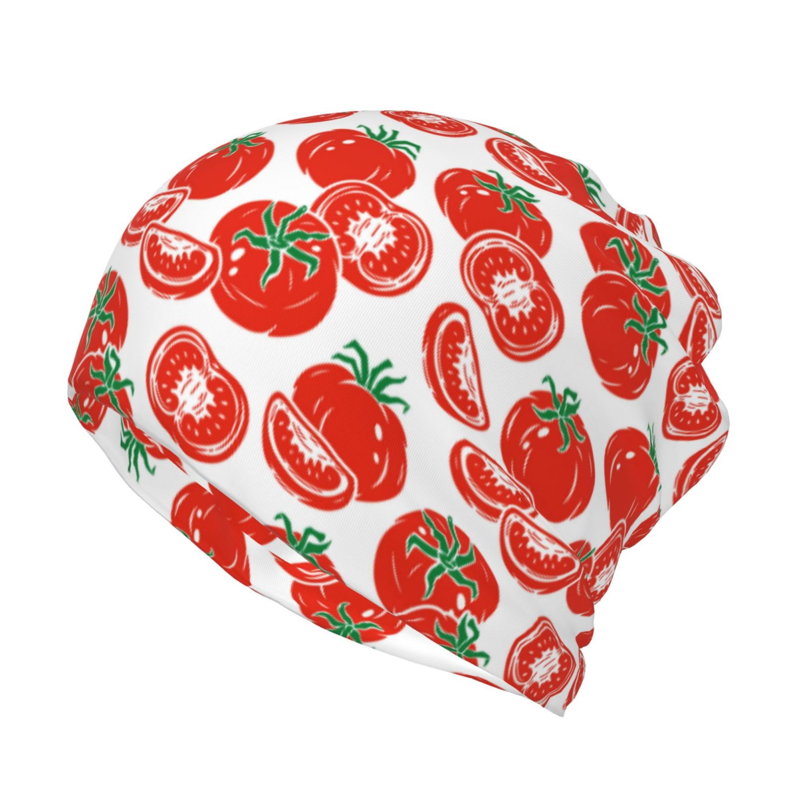 Hirioo Hand Drawn Tomatoes for Multifunction Beanie Hat for Men and ...