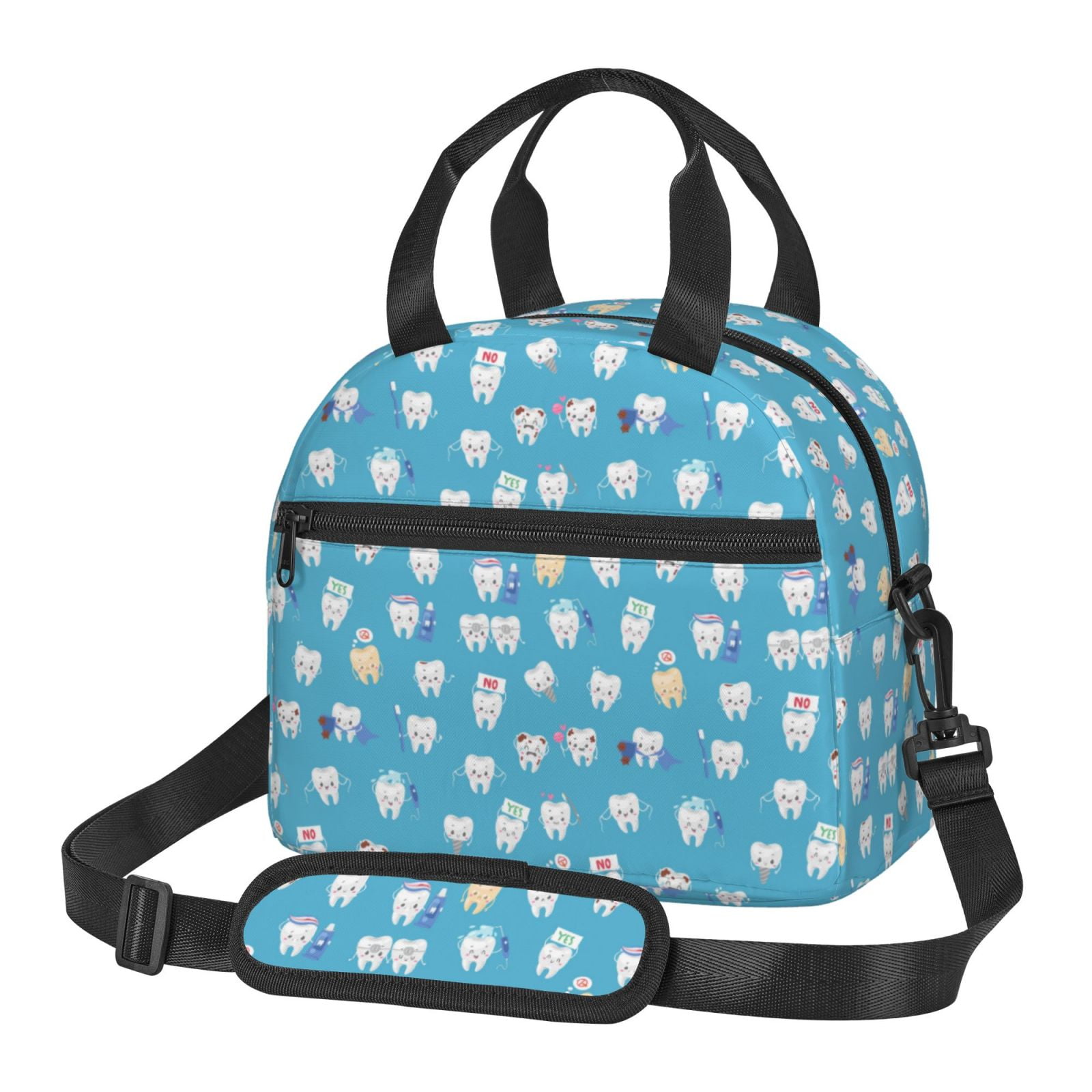 Hirioo Healthy And Ill White Teeth for Crossbody Lunch Box for Women ...