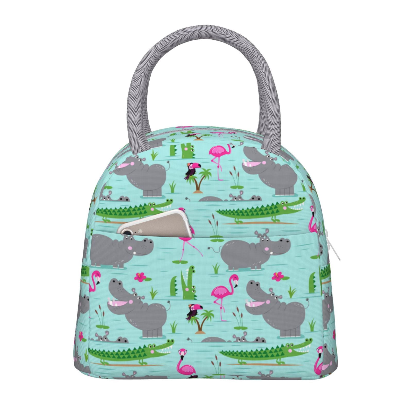 Hirioo Hippo With Flamingos And Crocodiles for Eco-friendly Lunch Box ...