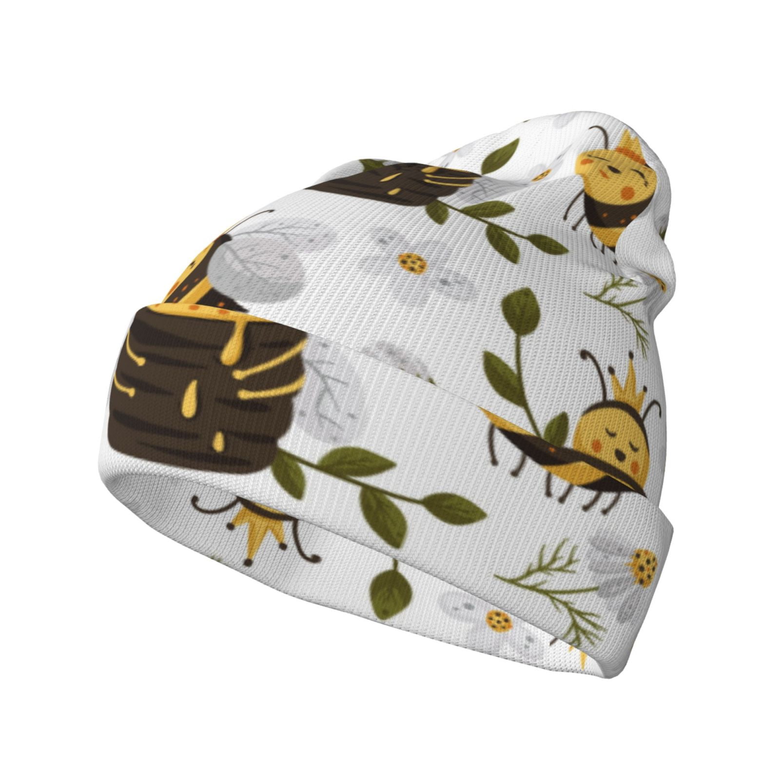 Hirioo Honey Bee Insect for Men's Knit Cuffed Beanie for Outdoor ...