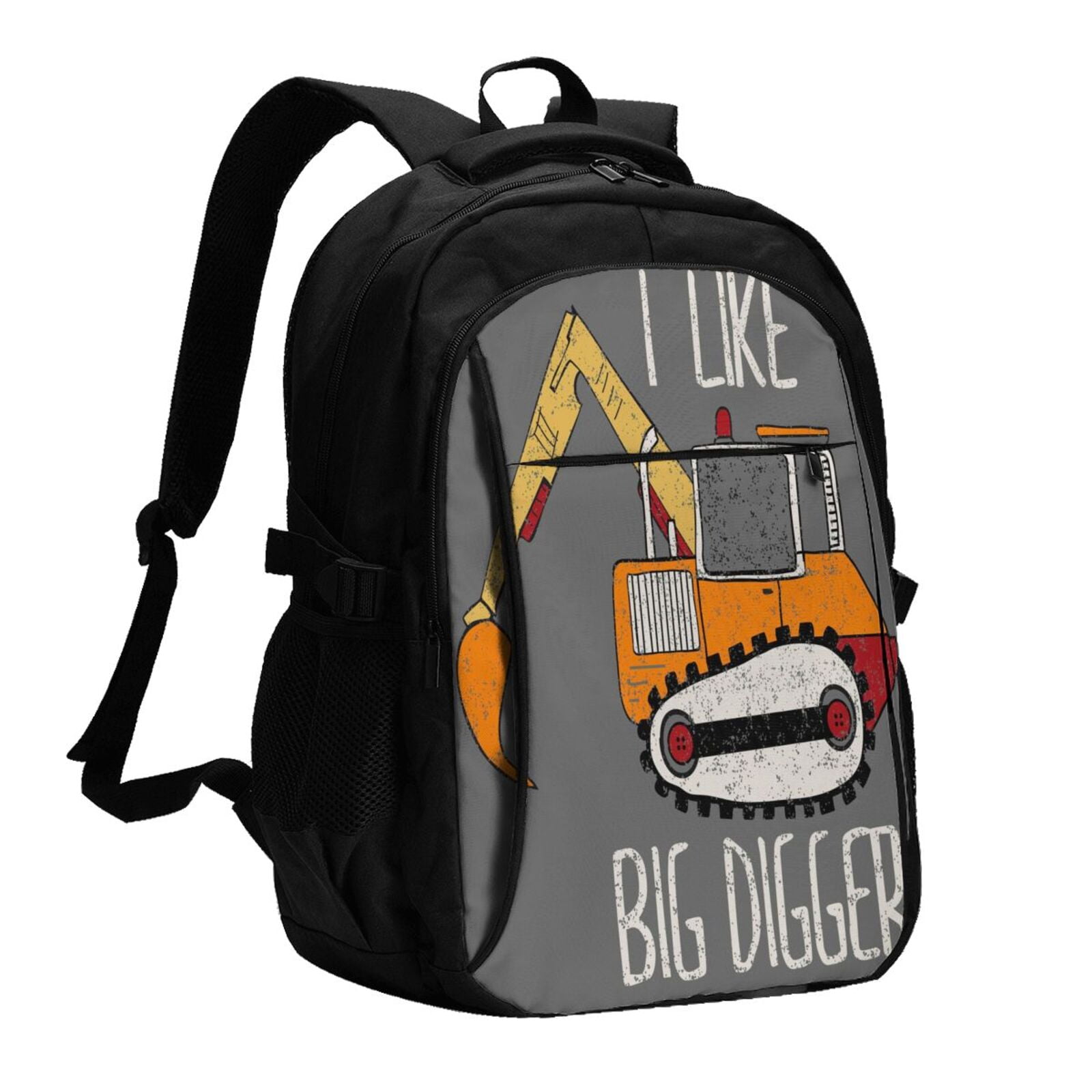 Hirioo I Like Big Digger for Travel Laptop Backpack with USB Charging ...
