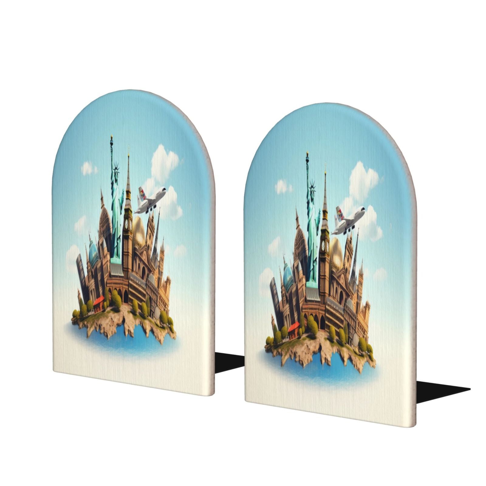 Hirioo Iconic Global Landmarks for Bookends Decorative Bookends for ...