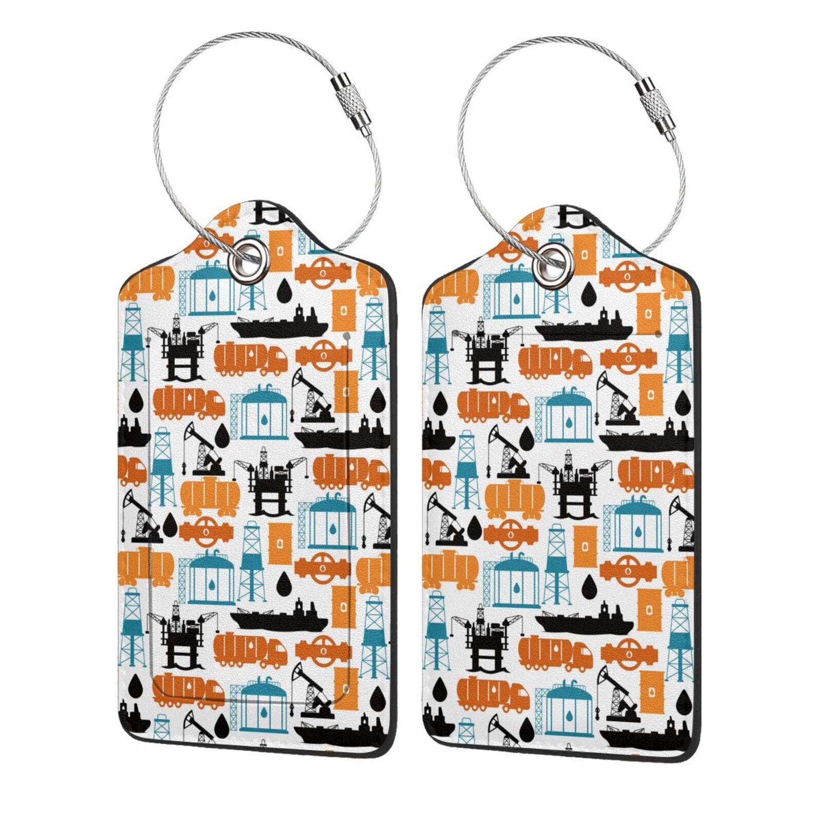 Hirioo Industrial Transportations Print Leather Luggage Tag with ...