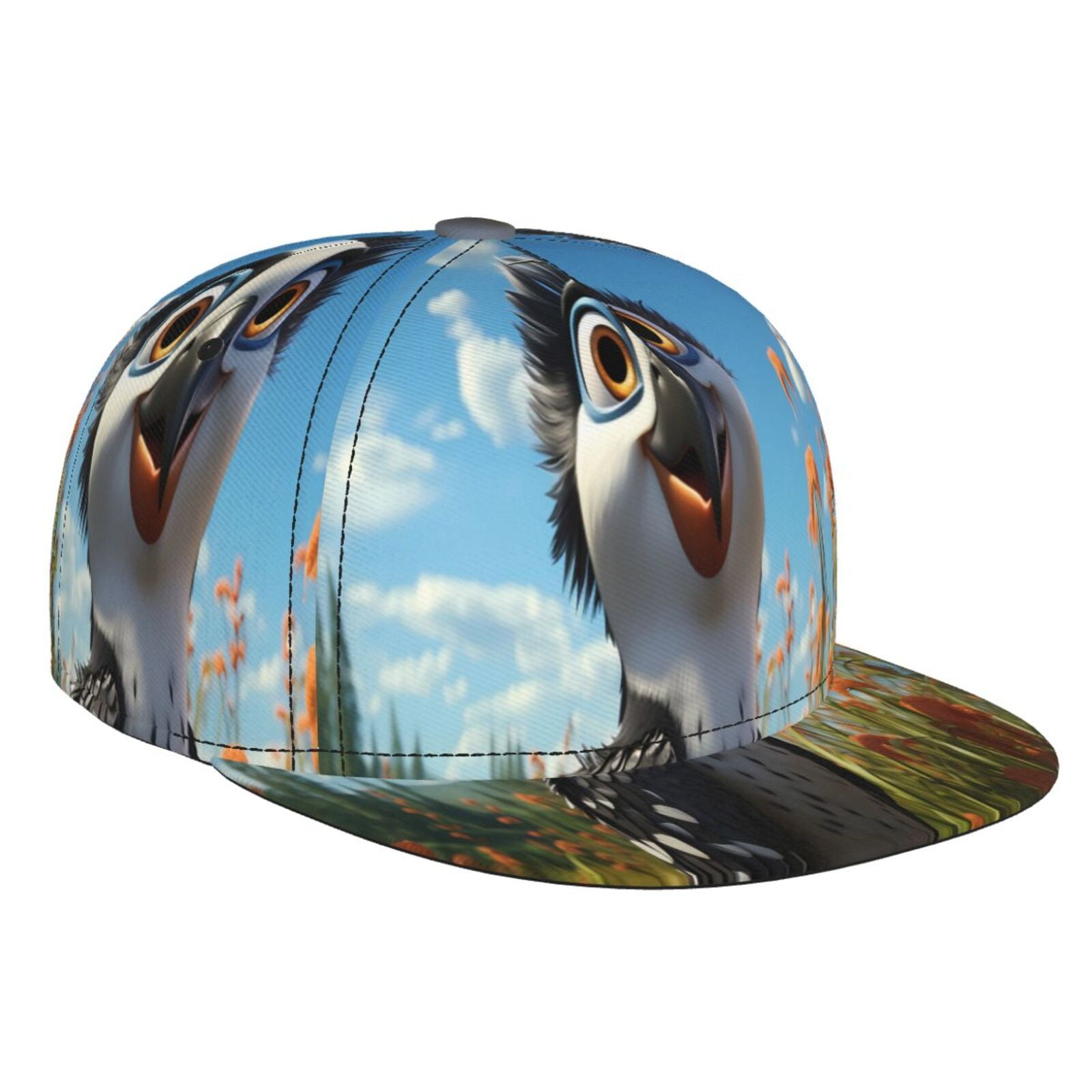 Hirioo Joyful Animated Bird for Baseball Cap Men Cap Flat Brim for Men ...