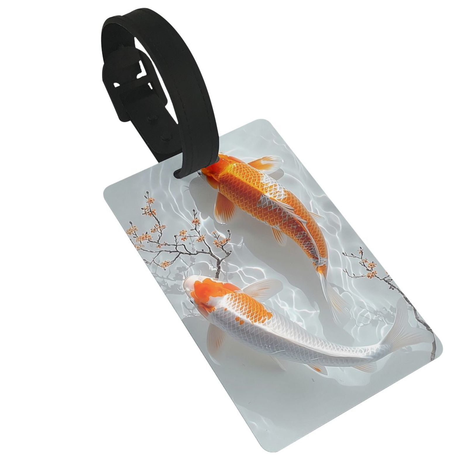 Hirioo Koi Fish Water for Luggage ID Tag with Adjustable Strap Travel ...