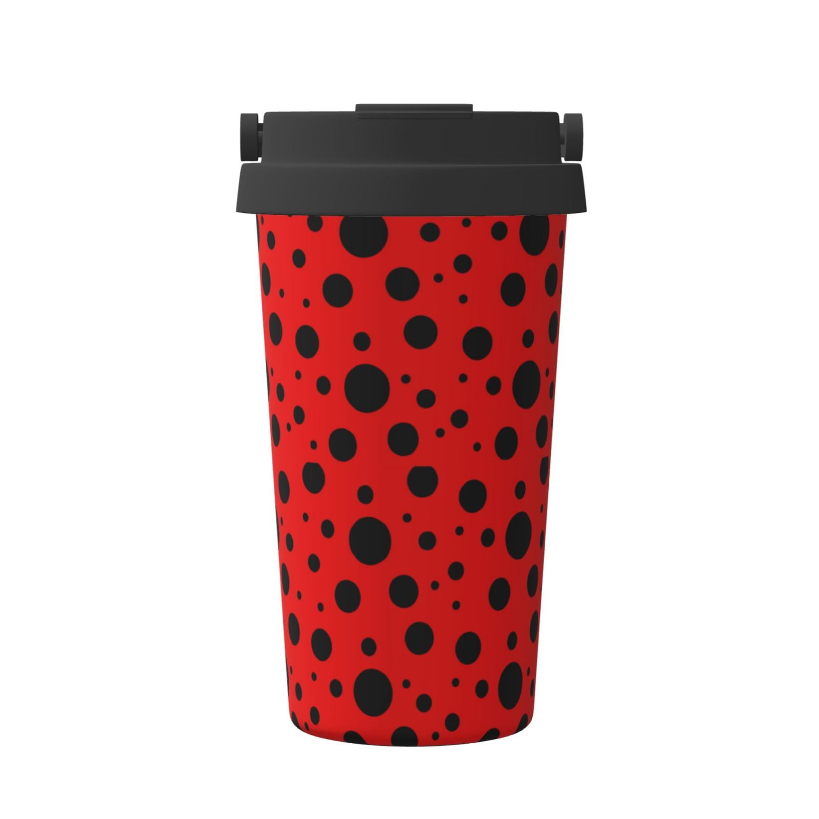 Hirioo Ladybug Pattern for Coffee Travel Mug Insulated Coffee Mug with ...