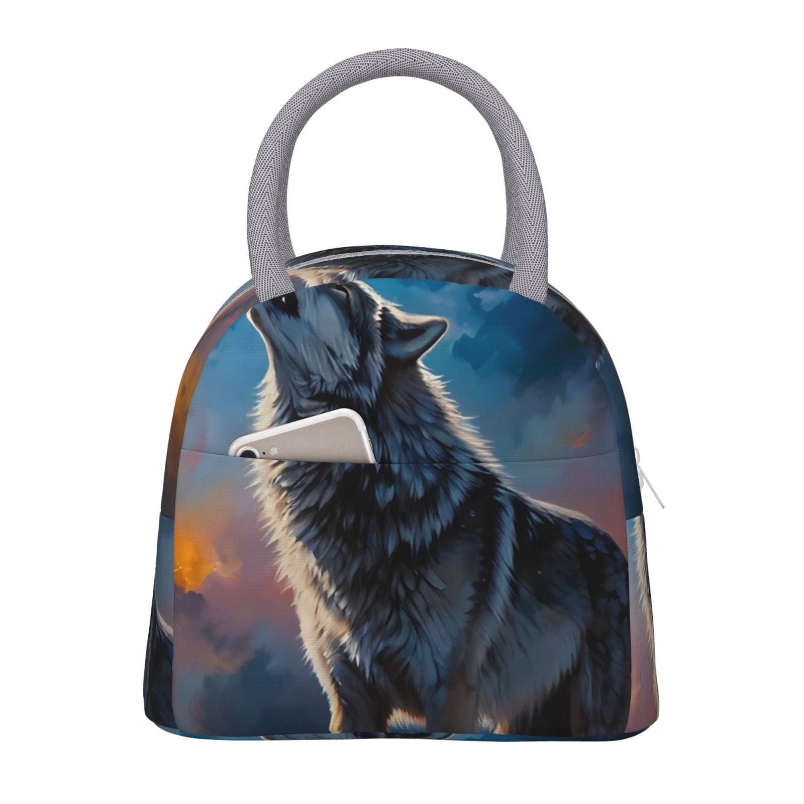 Hirioo Lonely Night Sky Wolf for Eco-friendly Lunch Box,Leakproof Lunch ...