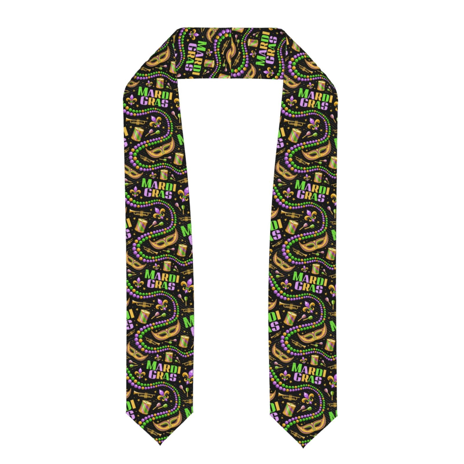 Hirioo Mardi Gras3 for 72" Graduation Shawl Stole Unisex Adults ...
