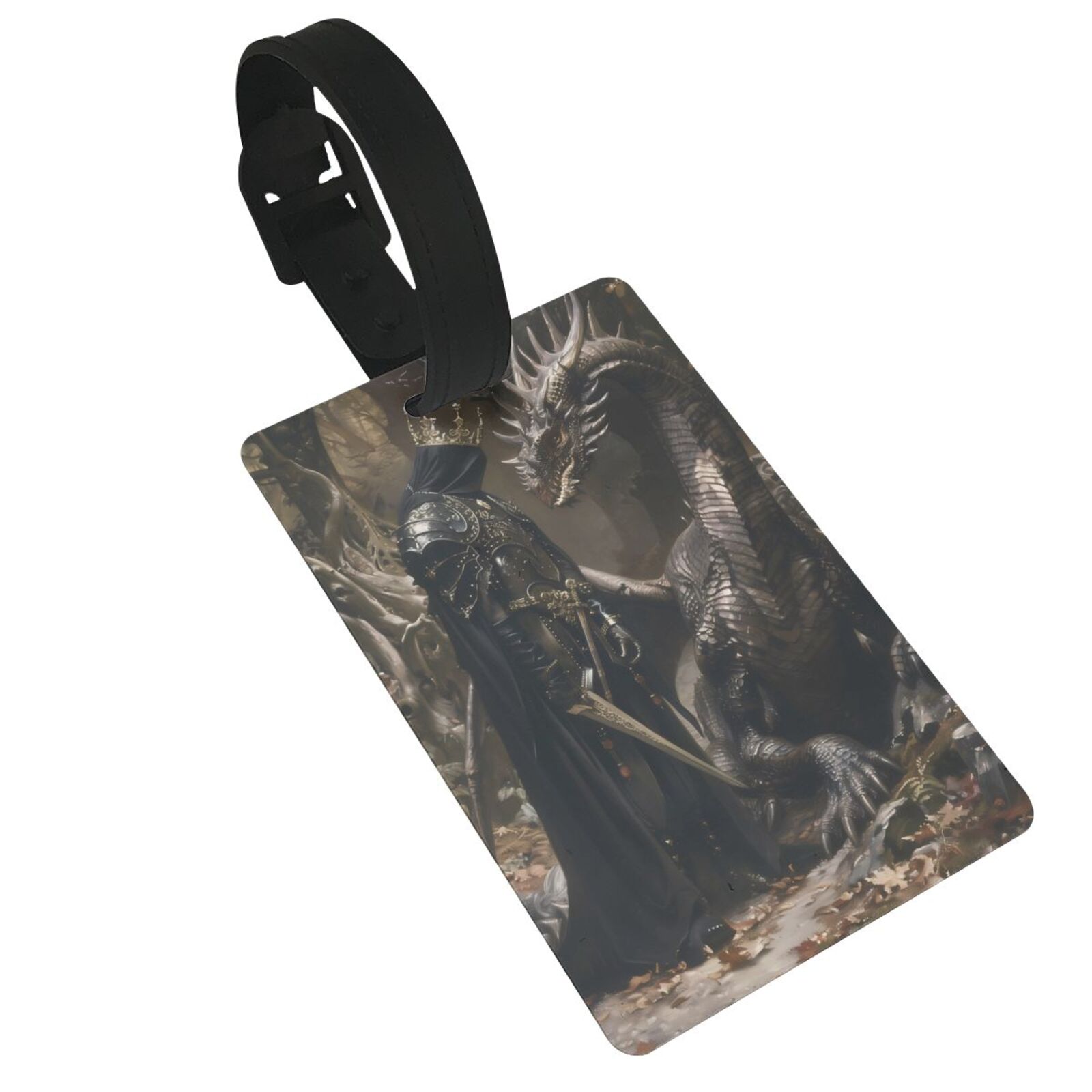 Hirioo Medieval Knight And Dragon for Luggage ID Tag with Adjustable ...