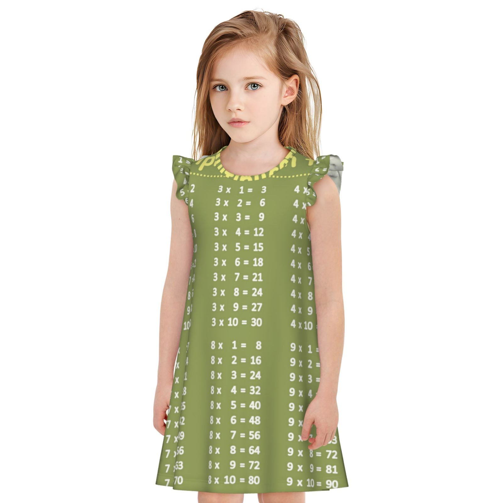 Hirioo Multiplication Table1 for Girl Nightgown Pajamas Dress Sleepwear ...