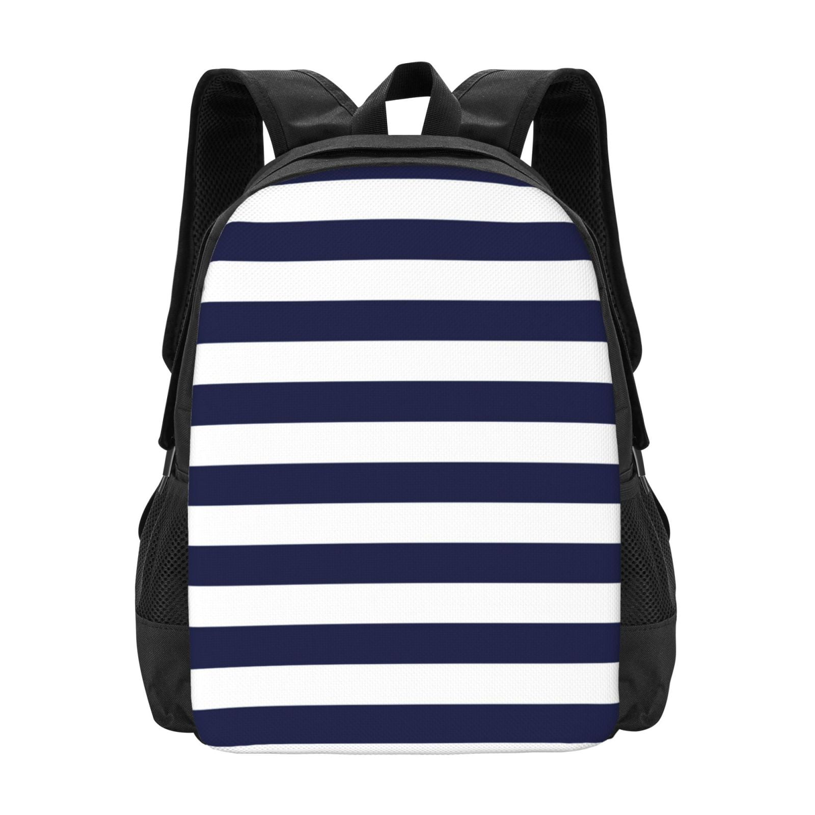 Hirioo Navy Blue And White Stripes for Minimalist Backpack Large ...