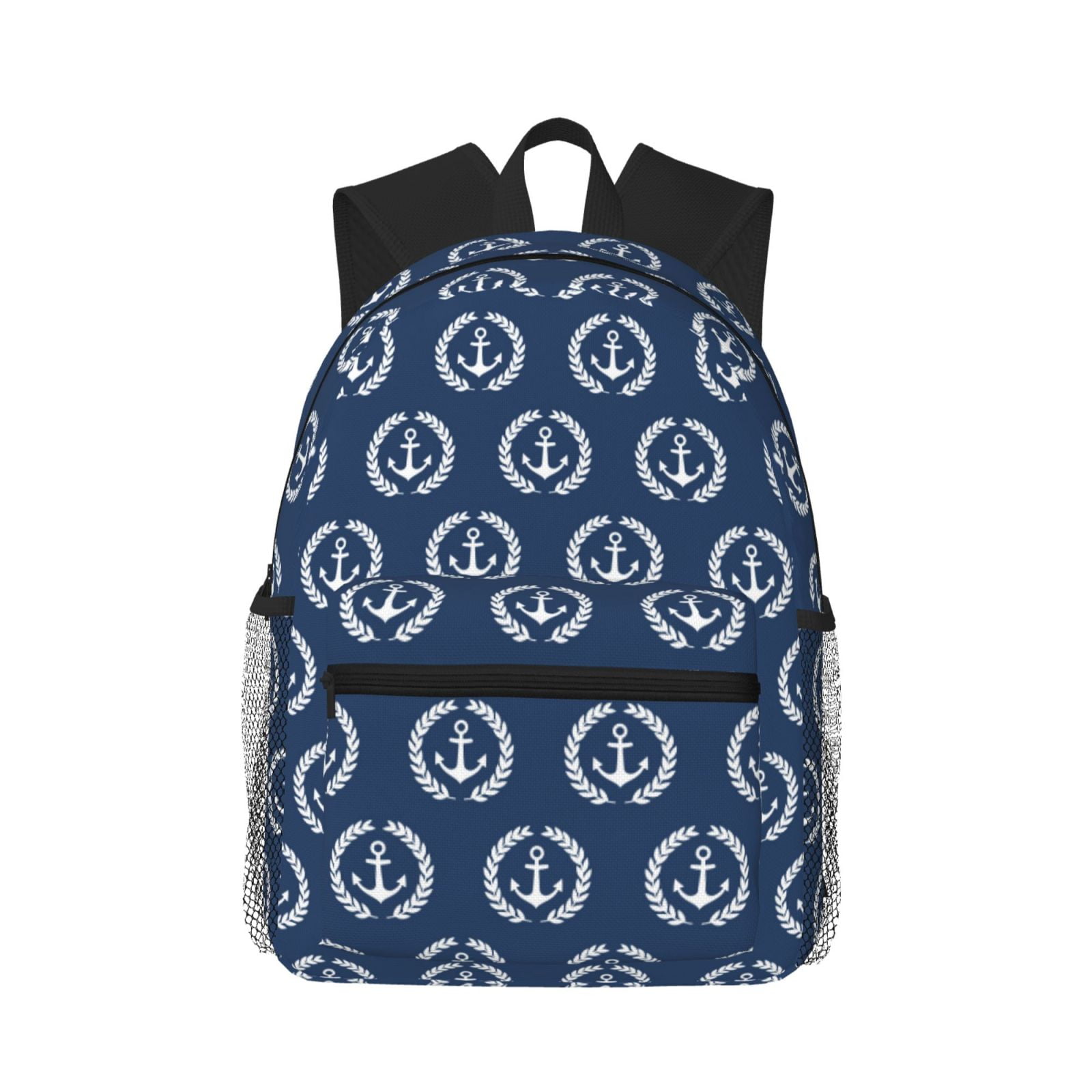 Hirioo Navy Nautical for Casual Backpack College Backpack Laptop ...