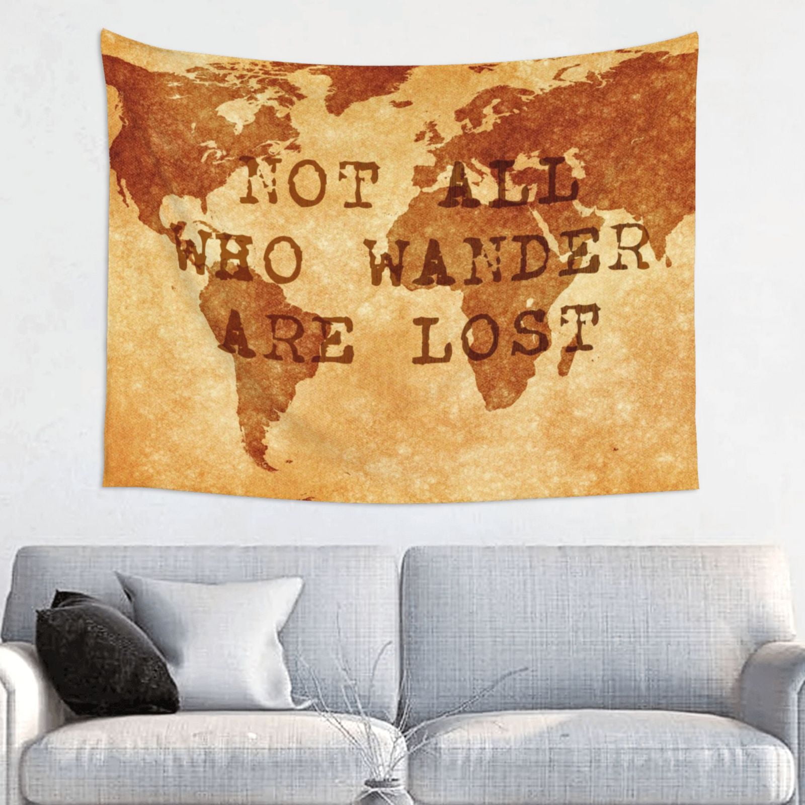 Hirioo Not All Those Who Wander Are Lost2 Print Tapestry Lightweight ...