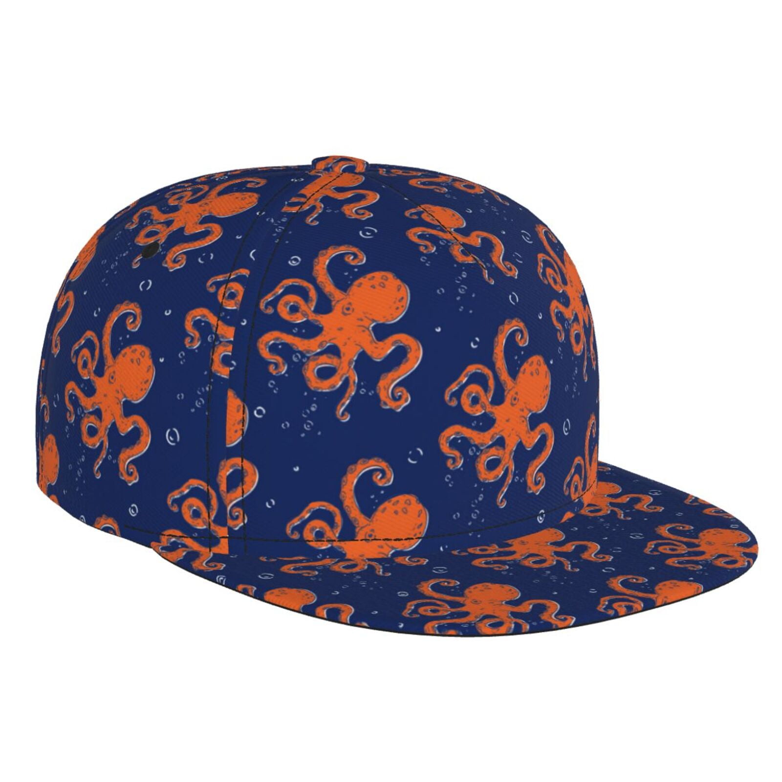Hirioo Octopus for Baseball Cap Men Cap Flat Brim for Men Women Teens ...