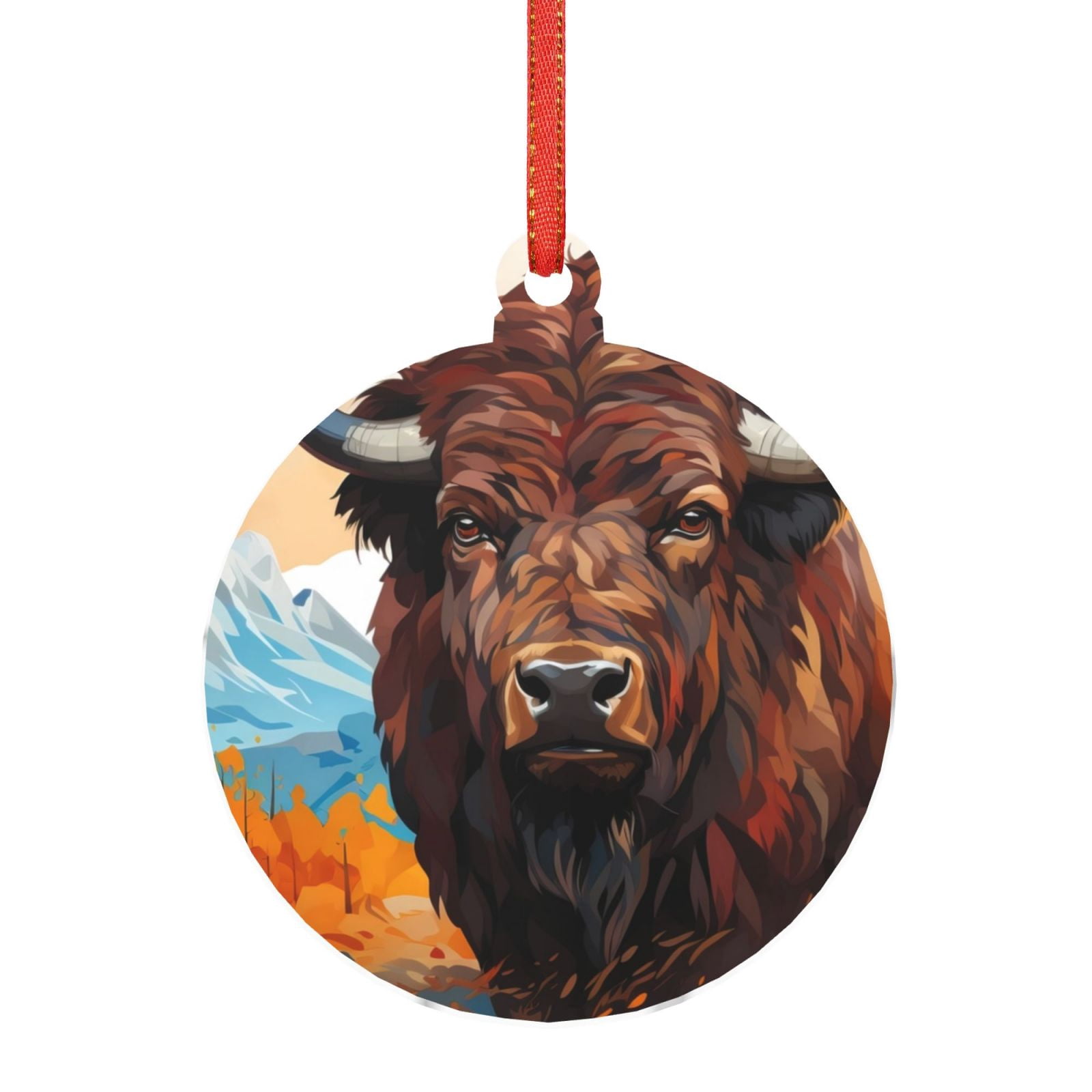 Hirioo Oil Painting Style Iceberg Yak for Acrylic Christmas Pendant ...