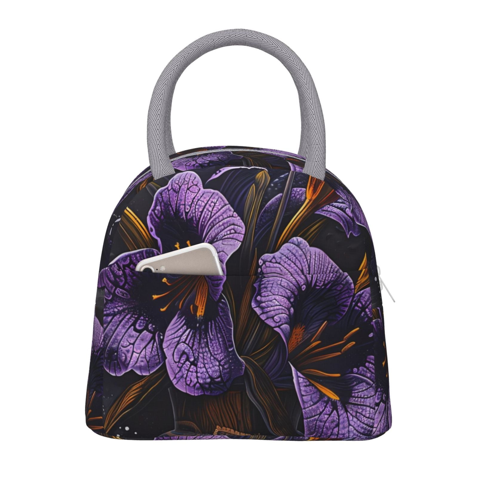 Hirioo Ornate Purple Floral Vase for Eco-friendly Lunch Box,Leakproof ...
