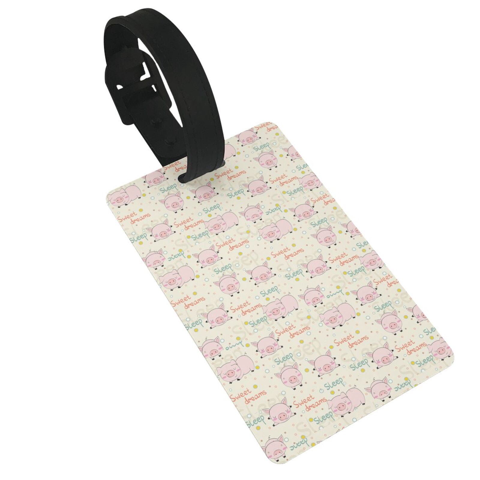 Hirioo Pigs Sleep for Luggage ID Tag with Adjustable Strap Travel ...