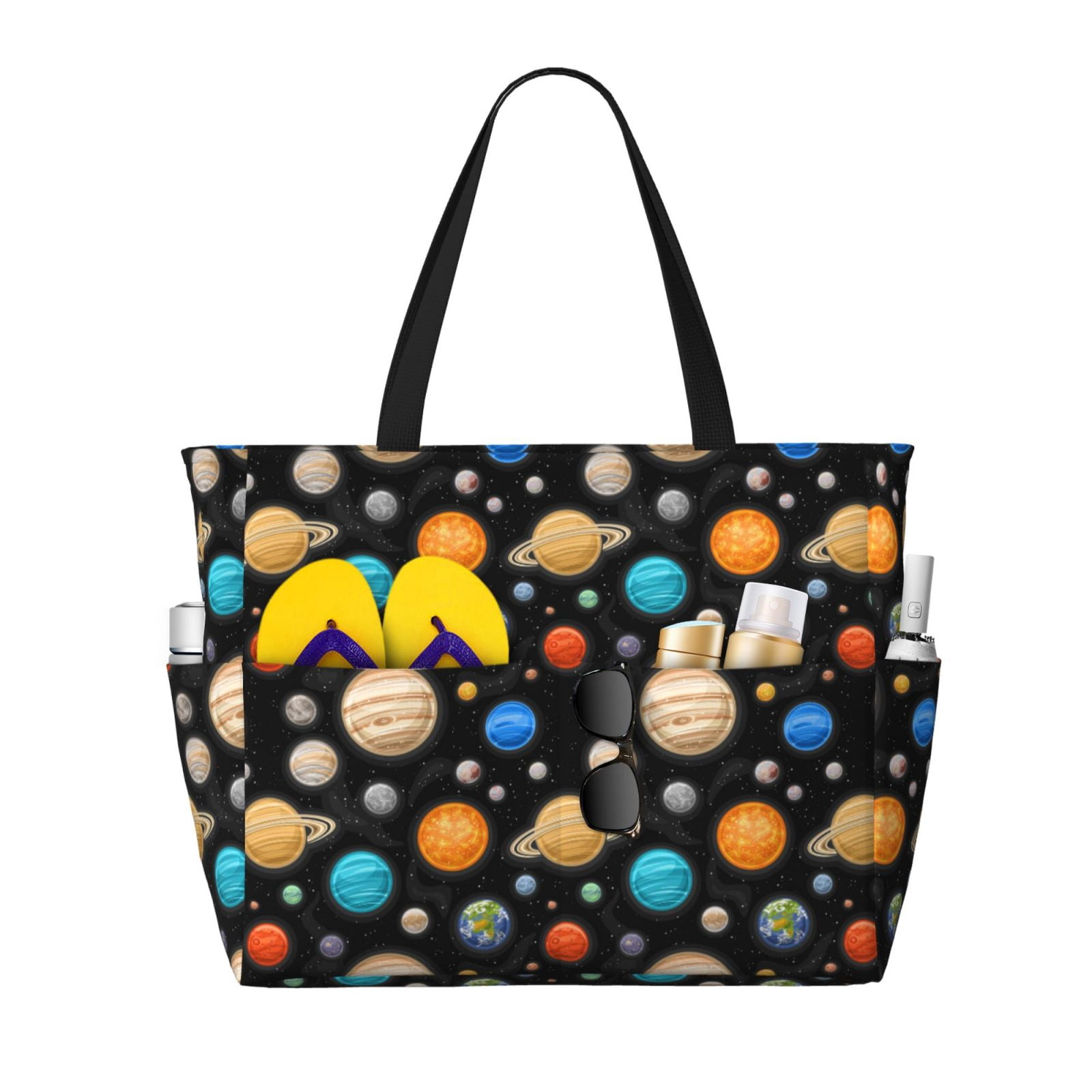 Hirioo Planets In Deep Space for Large Capacity Beach Travel Bag for ...