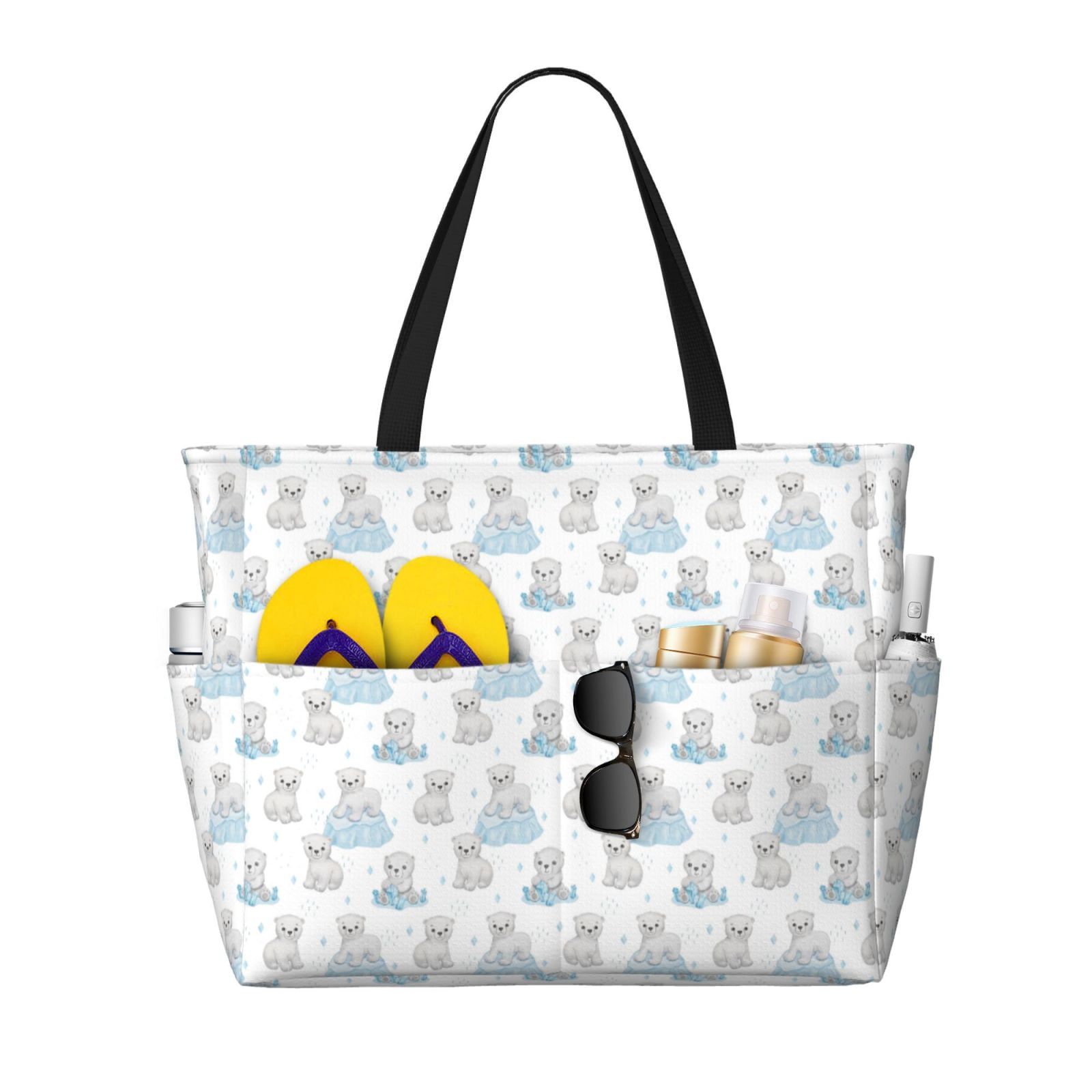 Hirioo Playful Polar Bear Pals for Large Capacity Beach Travel Bag for ...
