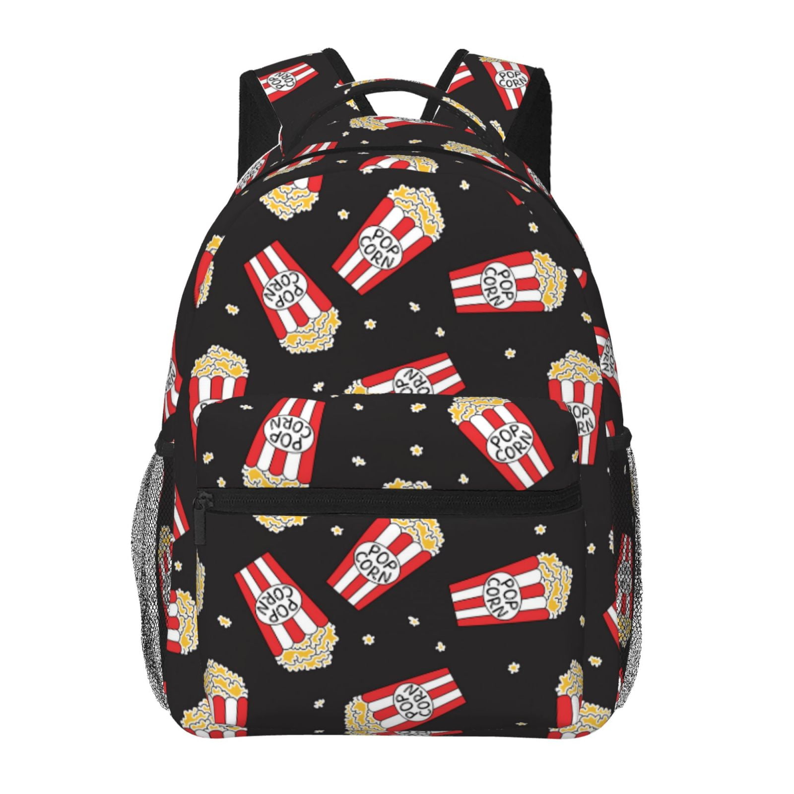 Hirioo Popcorn Print Laptop Backpack Lightweight Casual Travel Daypack ...