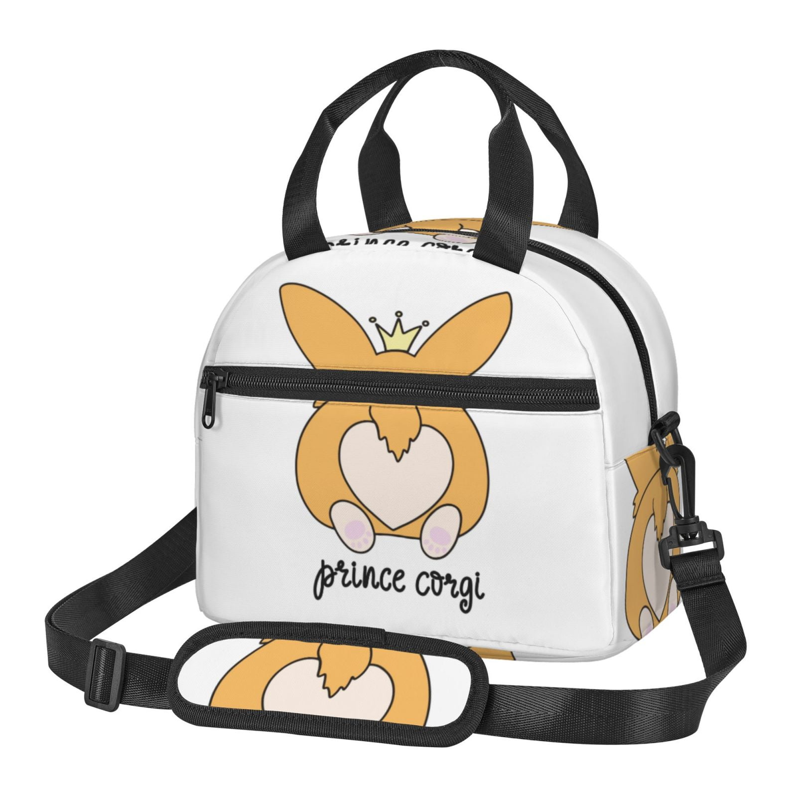 Hirioo Prince Corgi Dog for Crossbody Lunch Box for Women Men with ...