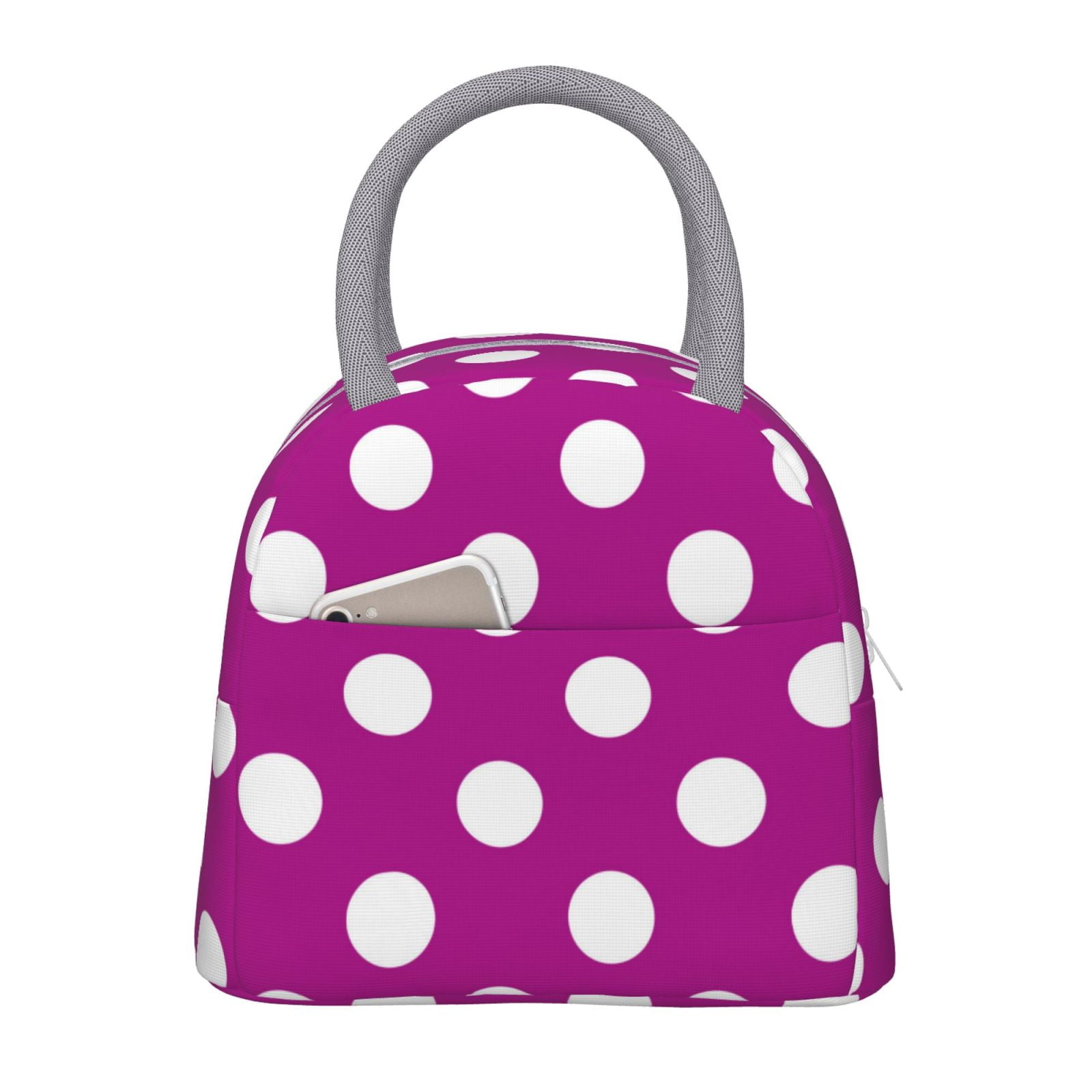 Hirioo Purlpe And White Polka Dot for Eco-friendly Lunch Box,Leakproof ...