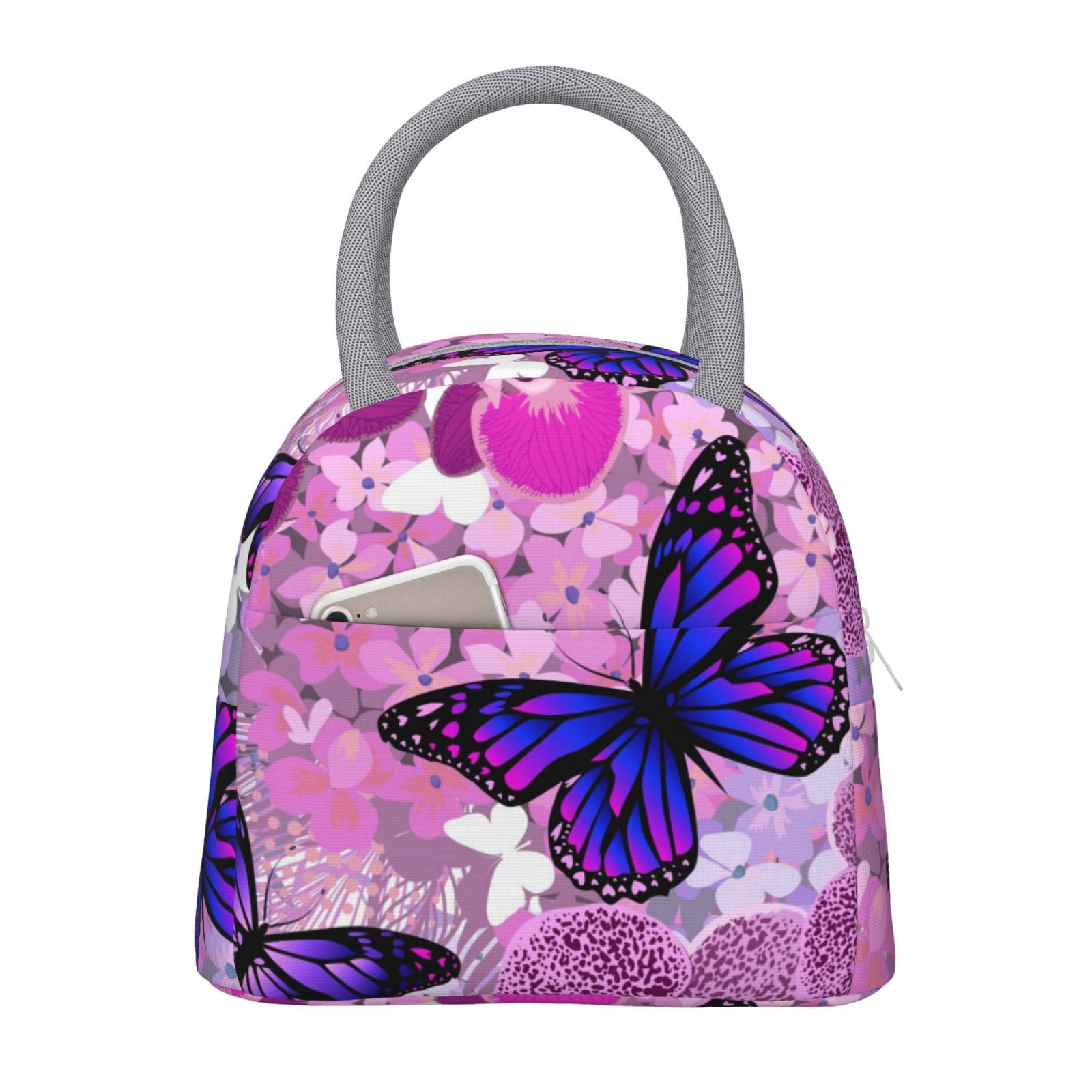 Hirioo Purple Vintage Butterfly for Eco-friendly Lunch Box,Leakproof ...
