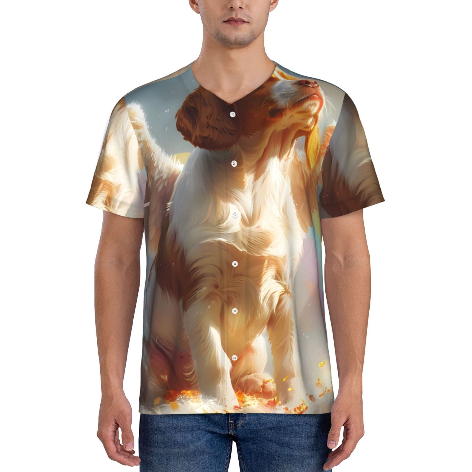 Hirioo Rainbow English Cocker Spaniel for Men's Baseball T-shirt Shirts ...
