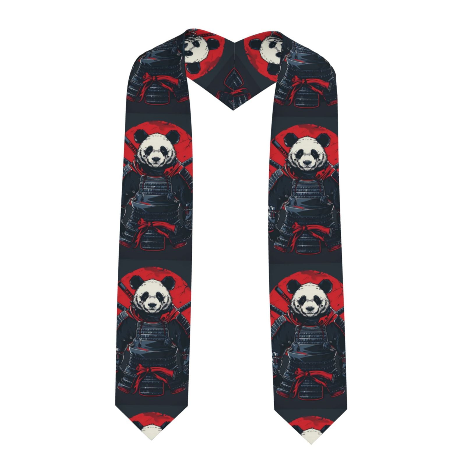 Hirioo Red Black Eastern Panda Warrior for 72" Graduation Shawl Stole ...