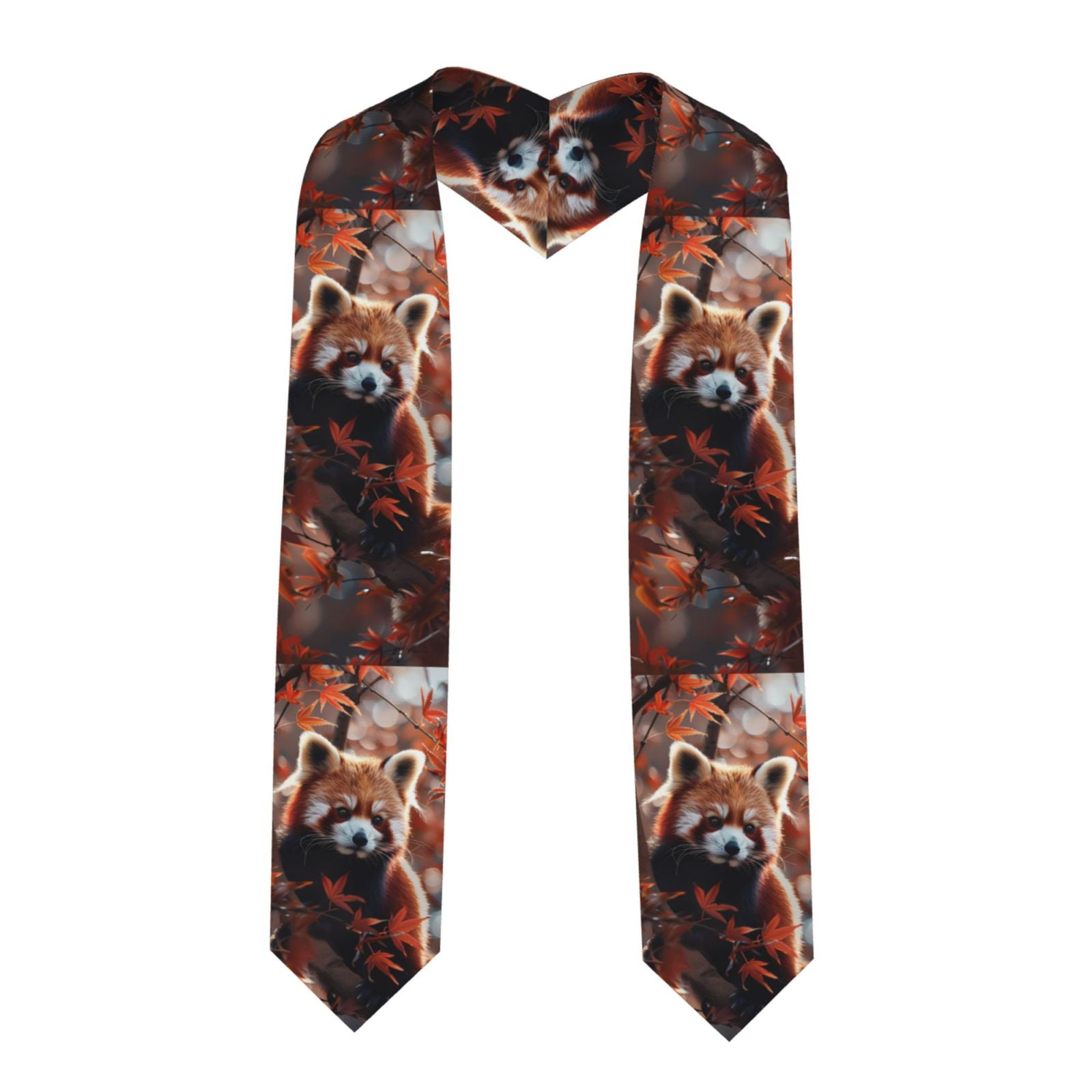 Hirioo Red Panda Autumn Branches for 72" Graduation Shawl Stole Unisex ...