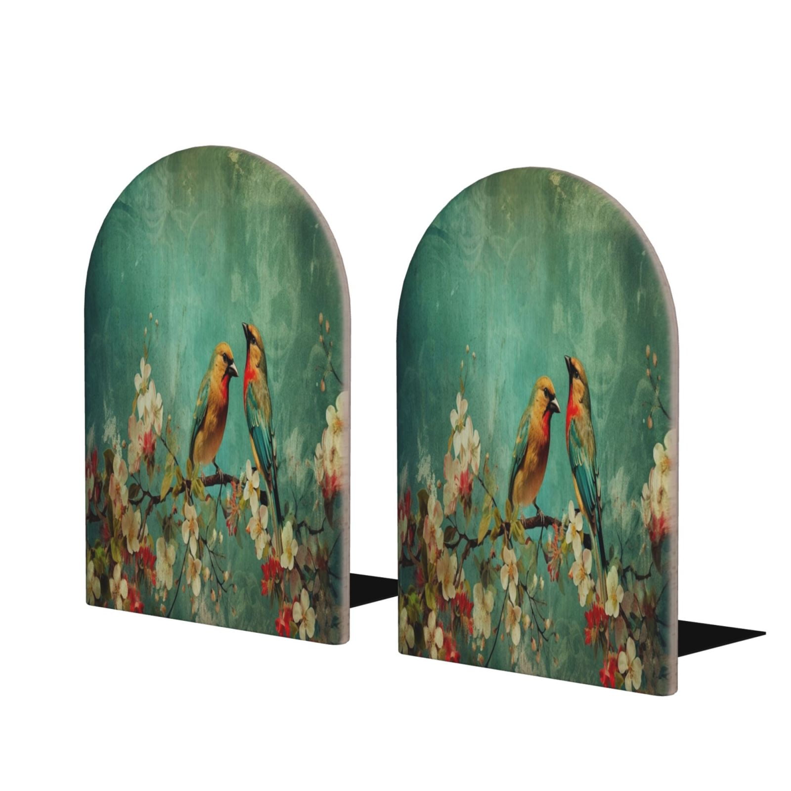 Hirioo Retro Birds for Bookends Decorative Bookends for Shelves for ...