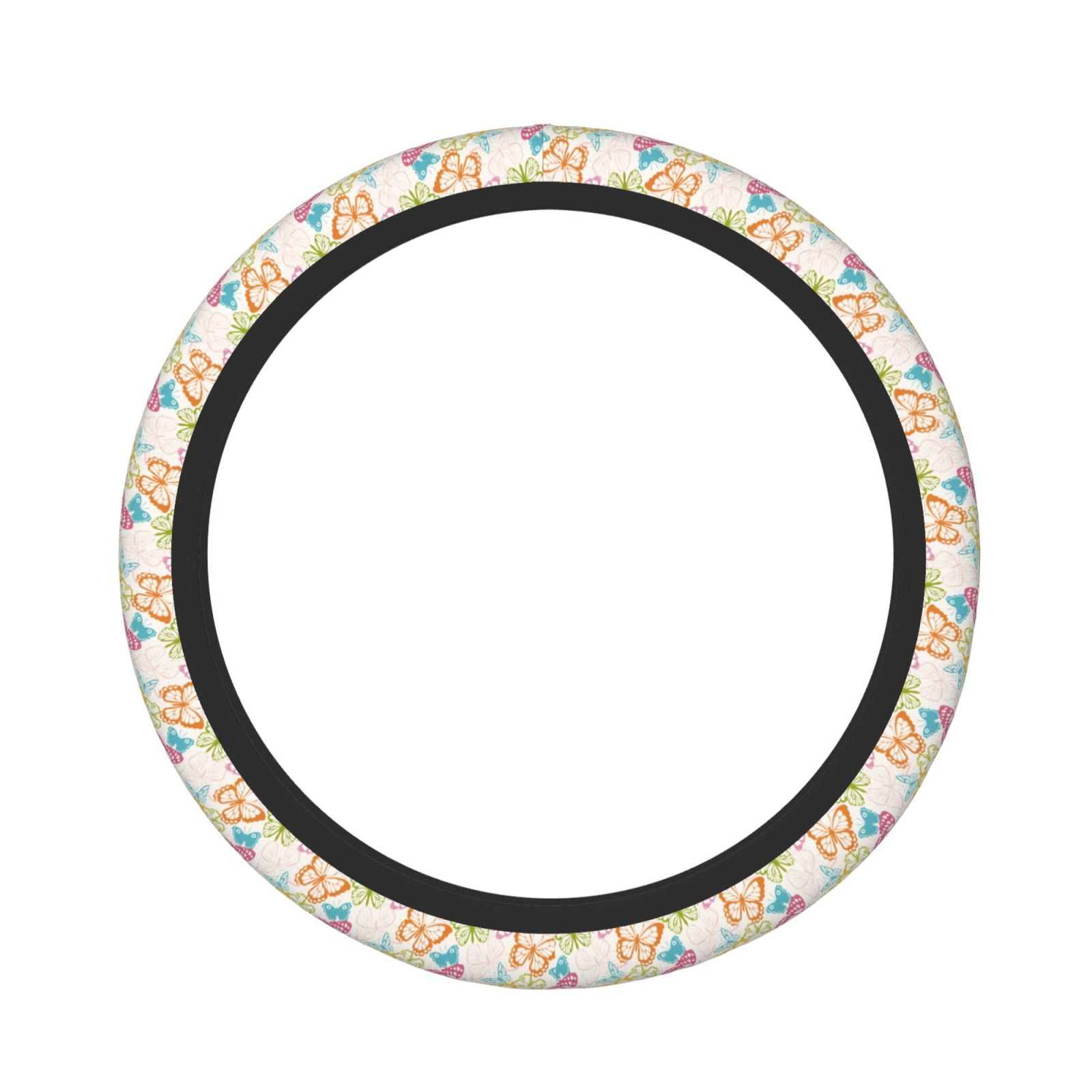 Hirioo Retro Colorful Butterfly for Elastic Stretch Steering Wheel ...