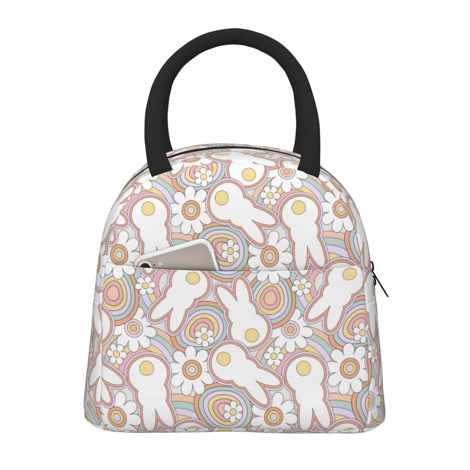 Hirioo Retro Hippie Groovy Easter bunny for Eco-friendly Lunch Box ...