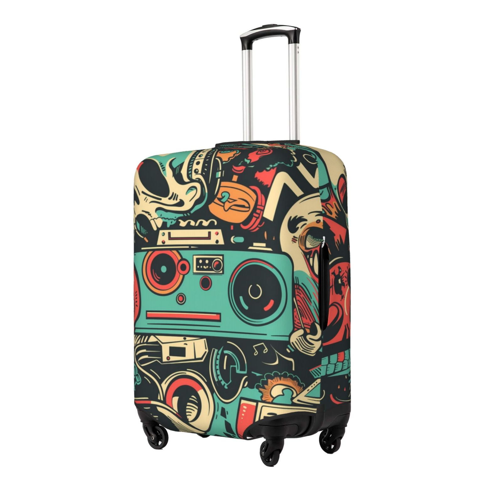 Hirioo Retro Pop Art Collage for Elasticity Suitcase Cover (No luggage ...