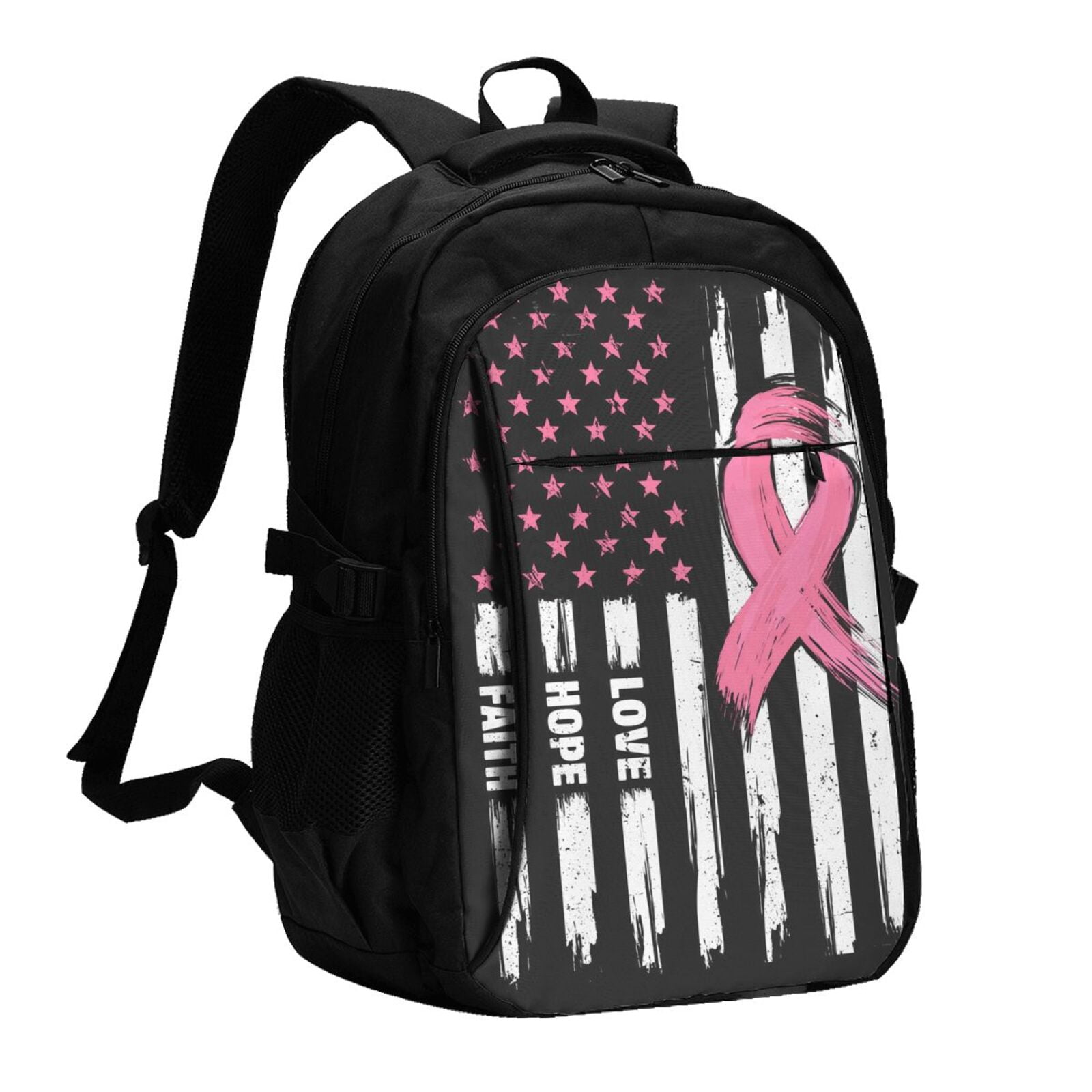 Hirioo Ribbon Breast Cancer Awareness for Travel Laptop Backpack with ...
