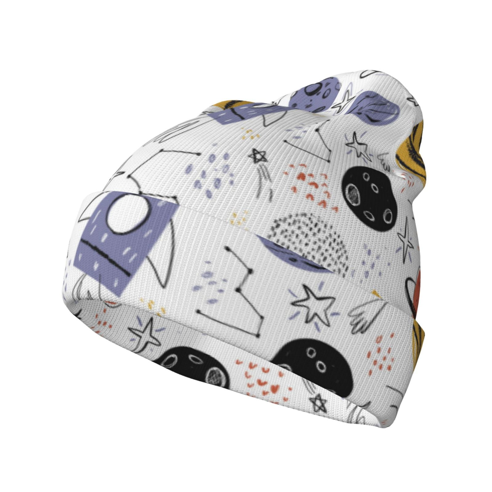 Hirioo Rocket Planets for Men's Knit Cuffed Beanie for Outdoor ...