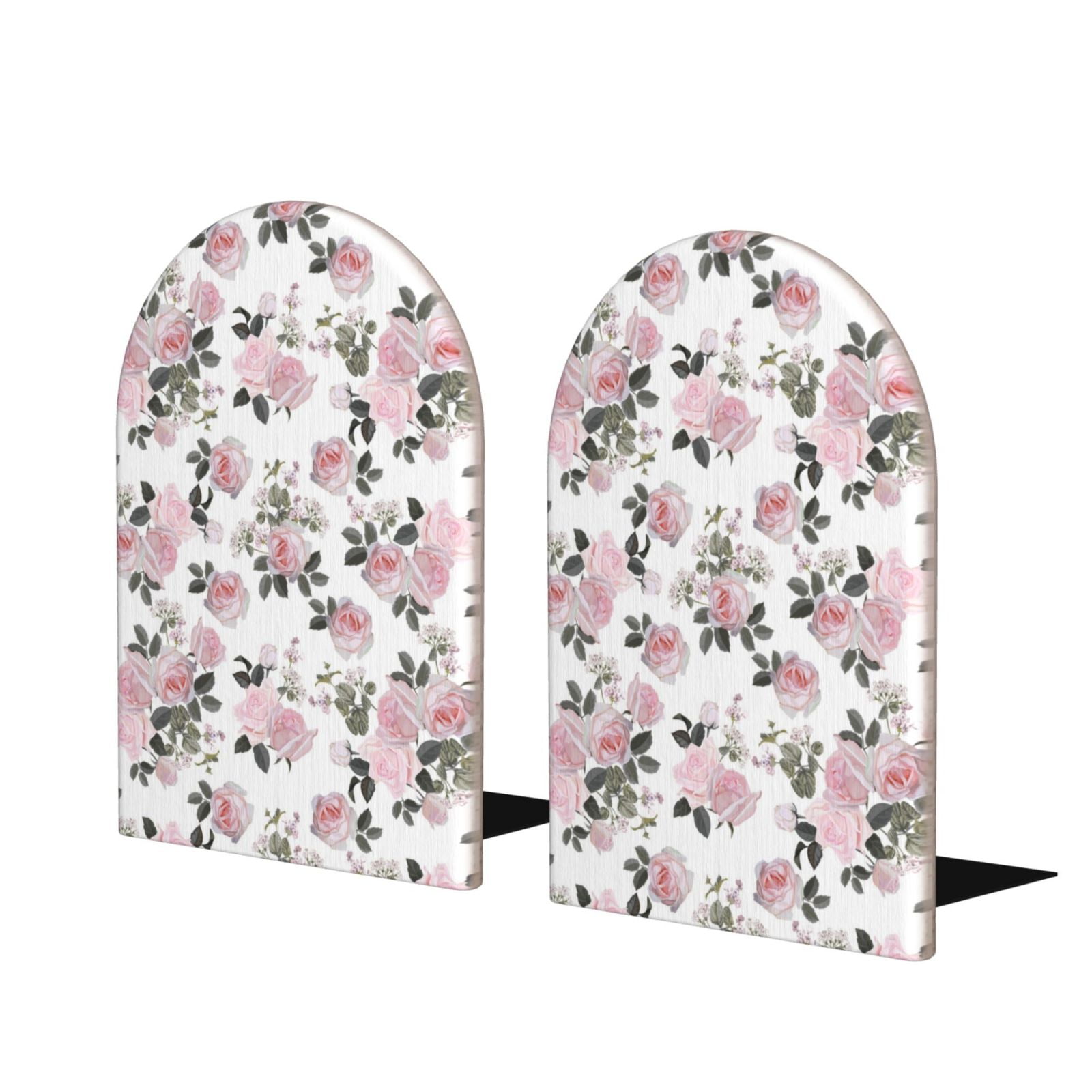 Hirioo Rose Flowers for Bookends Decorative Bookends for Shelves for ...