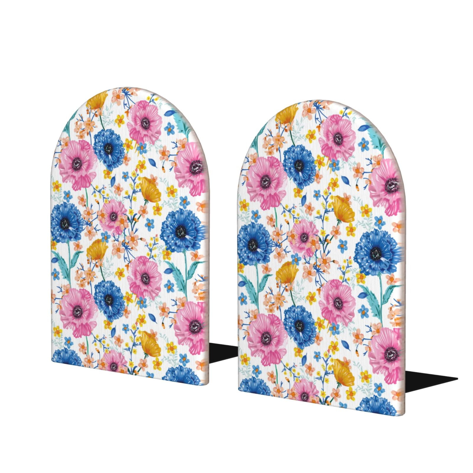 Hirioo Rose Flowers for Bookends Decorative Bookends for Shelves for ...